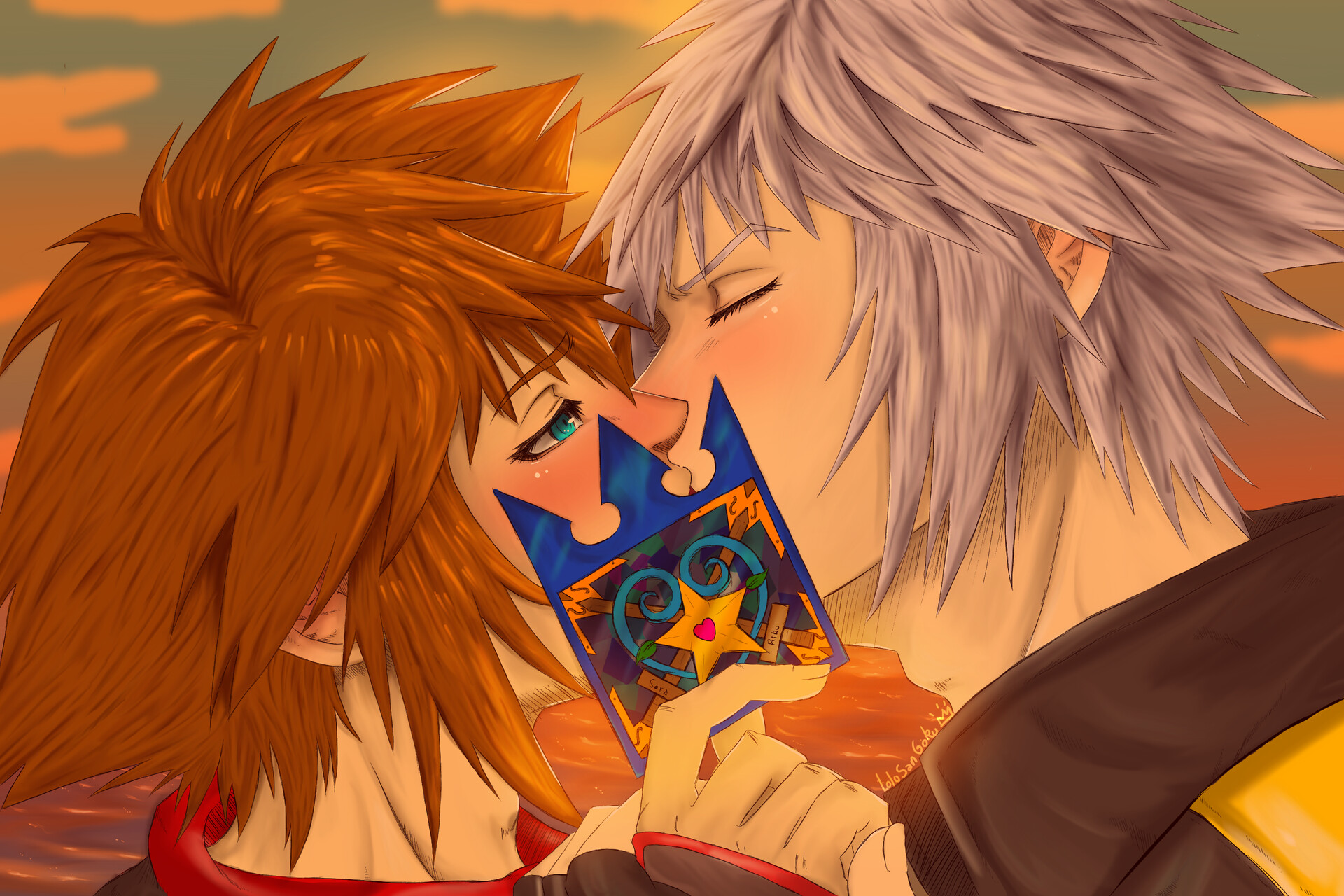 Kingdom Hearts Sora And Riku Kissing