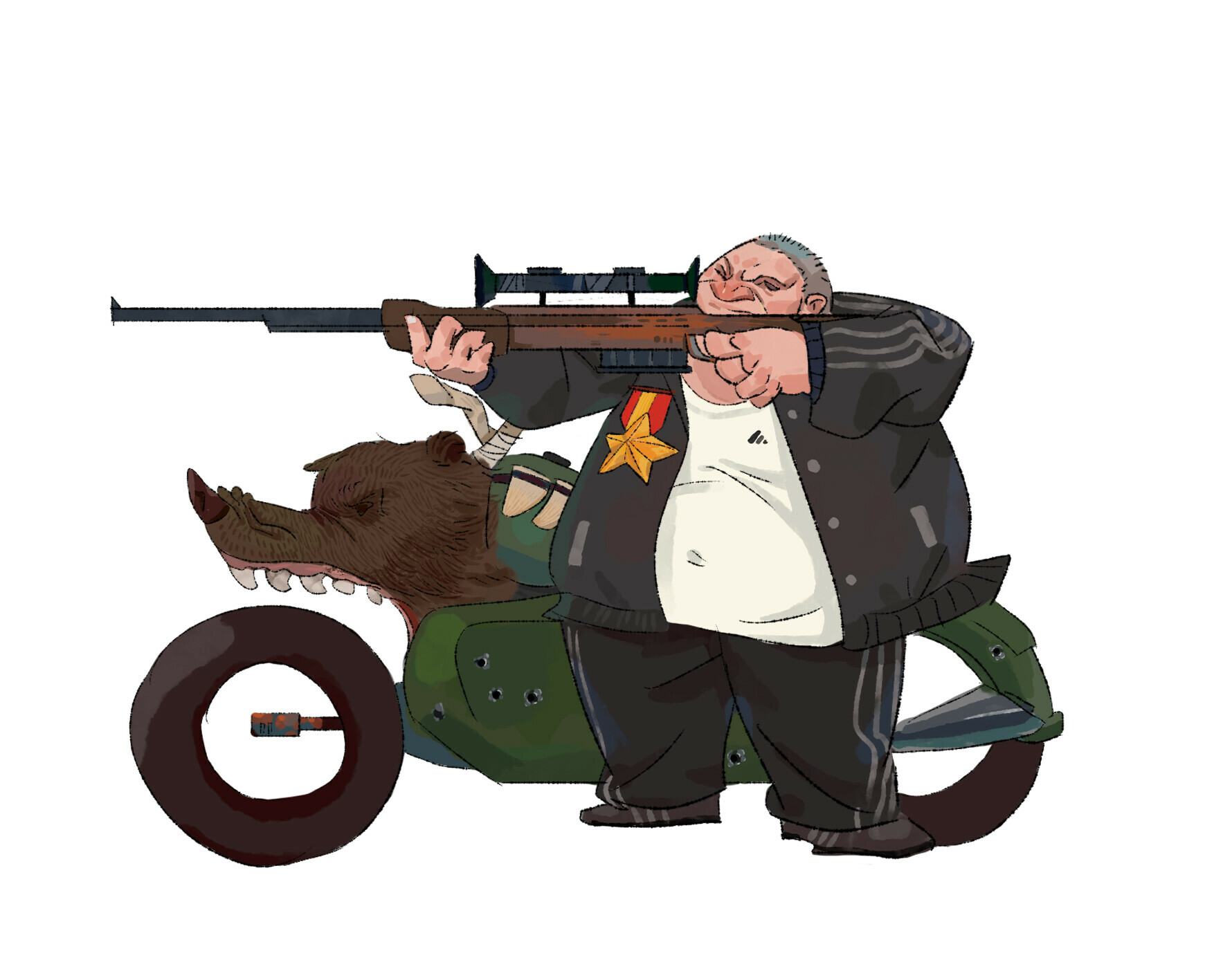 ArtStation - Ruffian and Motorcycle（1）