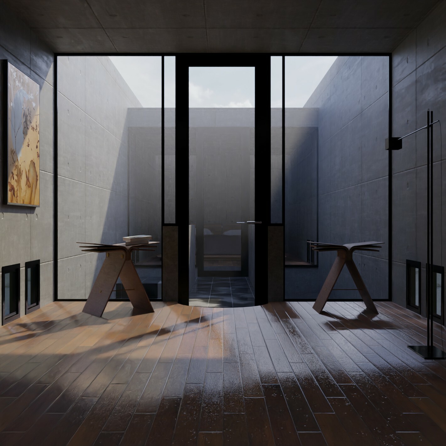 ArtStation - CGI of Row House Casa Azuma _ Tadao Ando