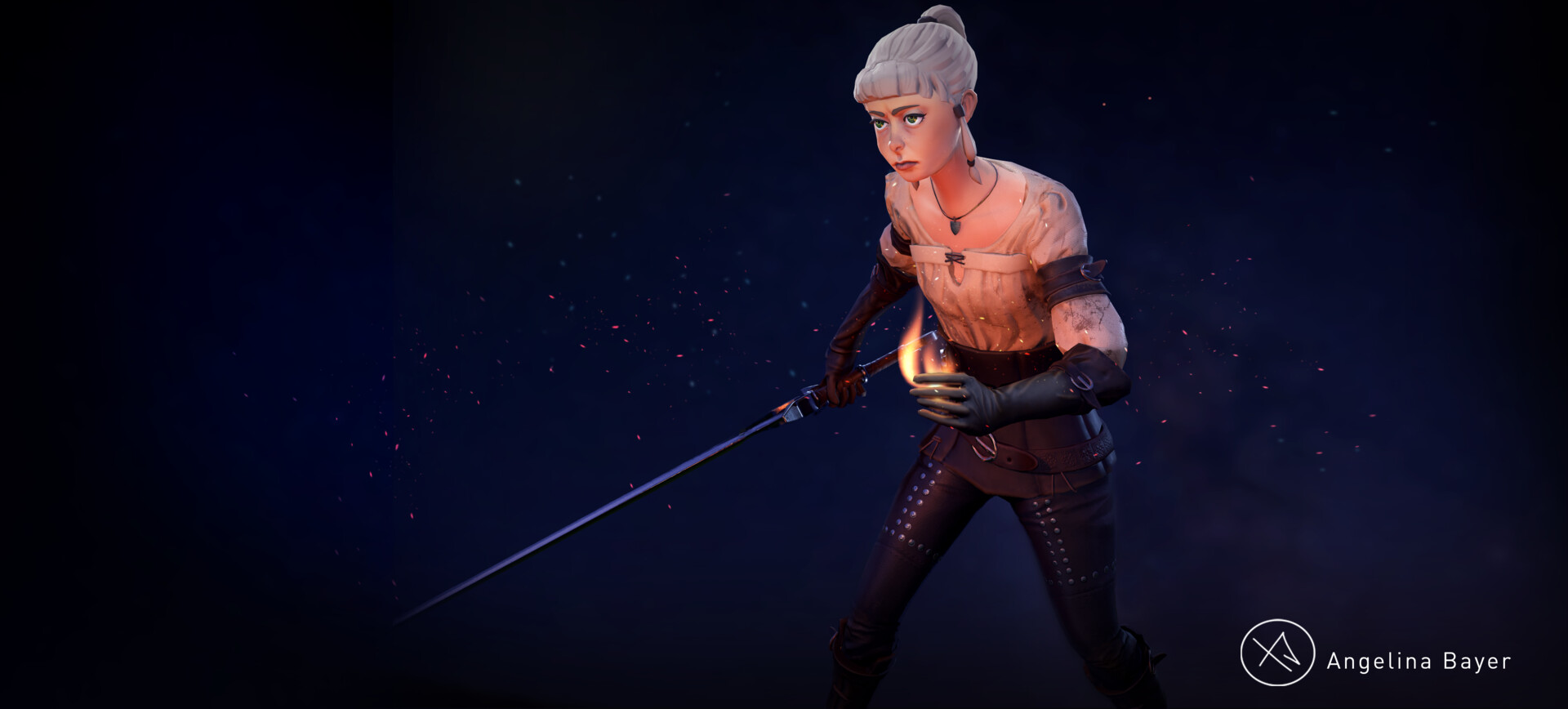 ArtStation - Game Ready Low Poly Character - Teenage Ciri