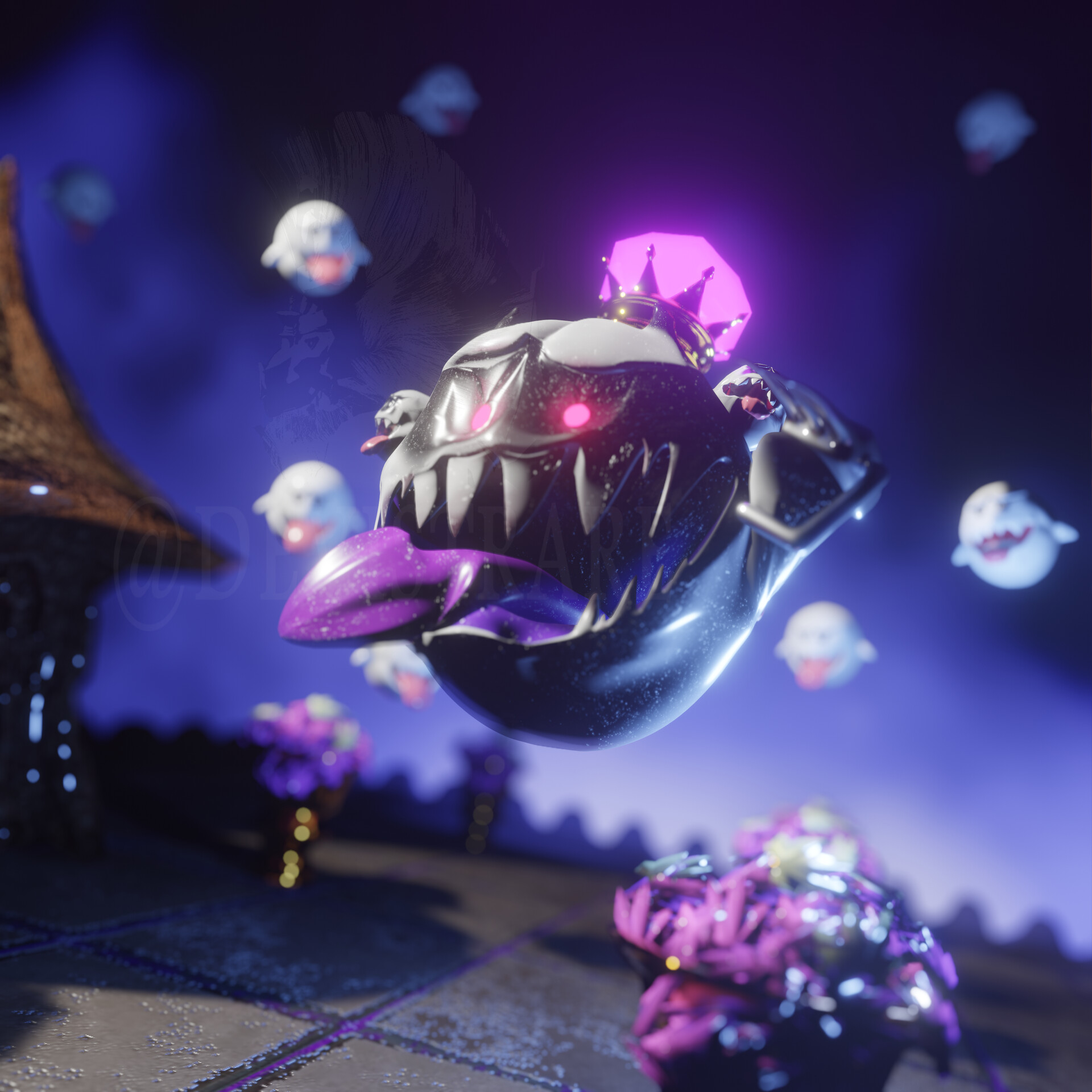 ArtStation - King Boo in a Horror Theme