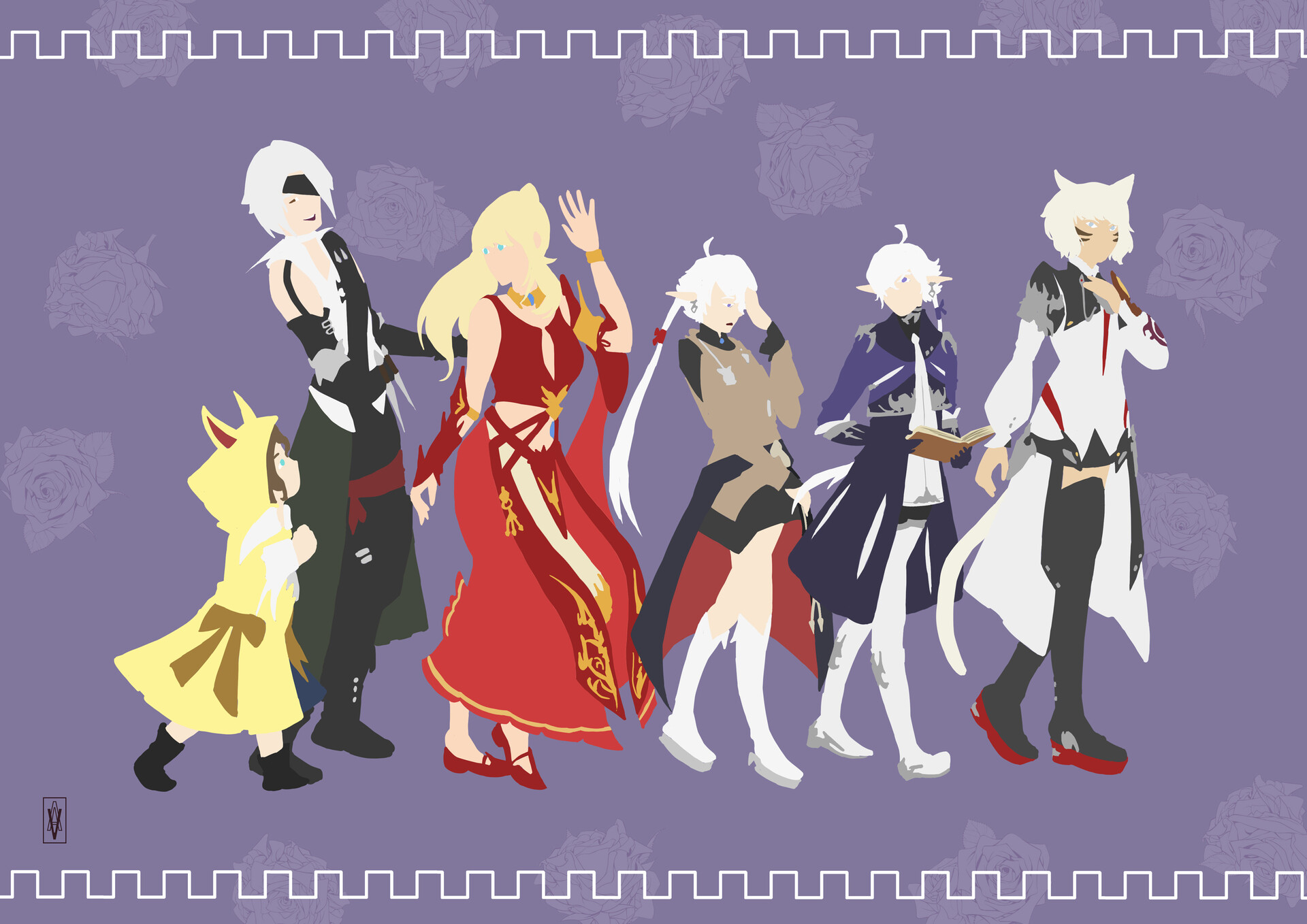 ArtStation - Scions Illustration (FFXIV Fan Art print)