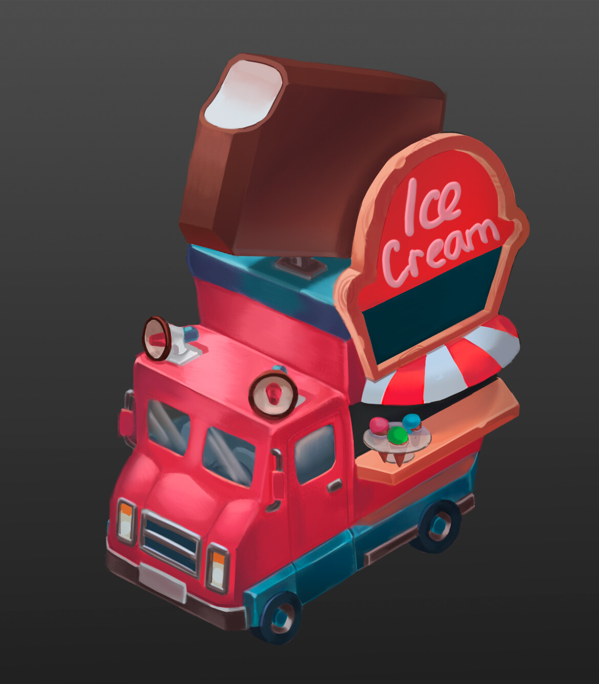 ArtStation - Ice cream wagon