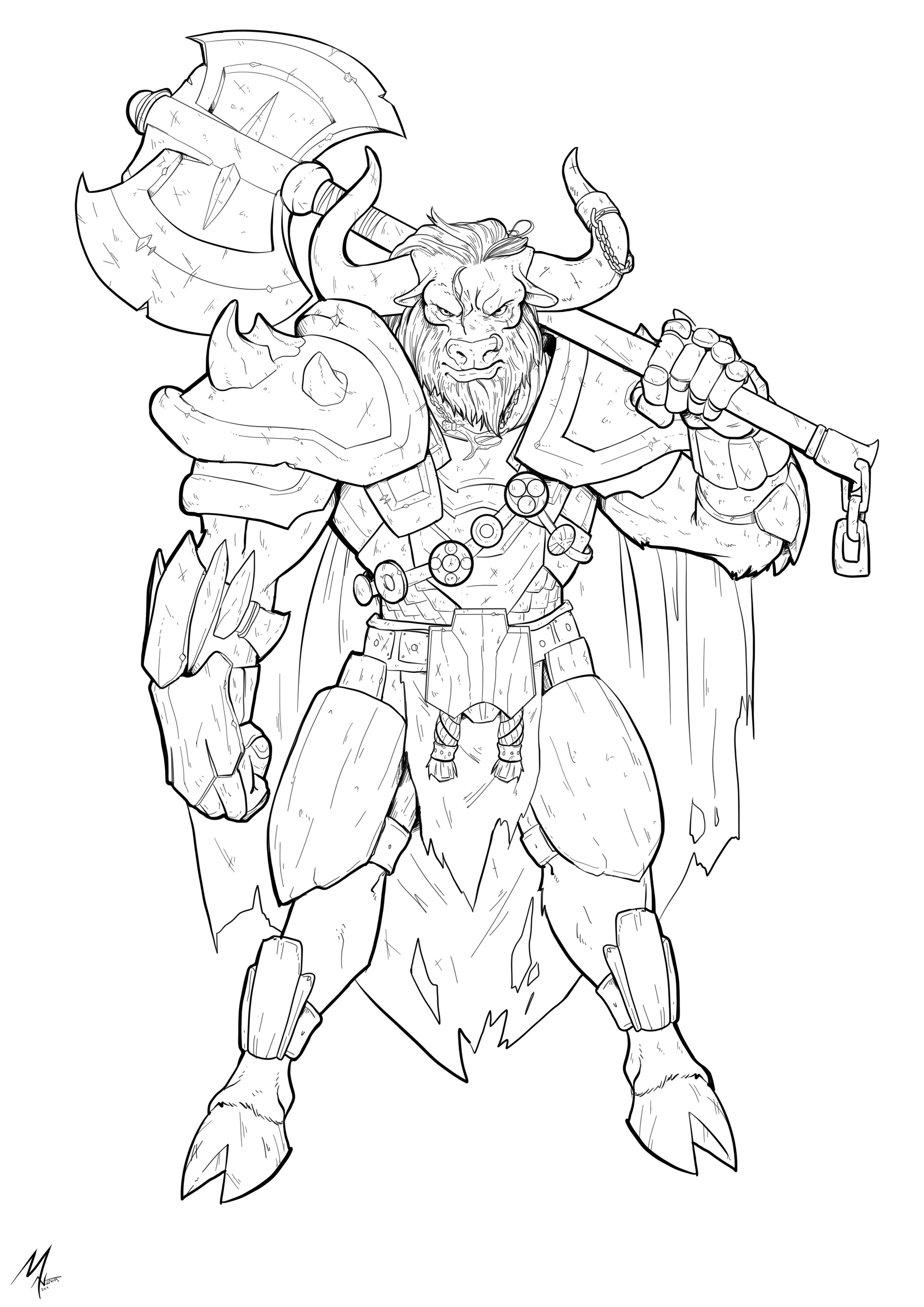 minotaur coloring pages