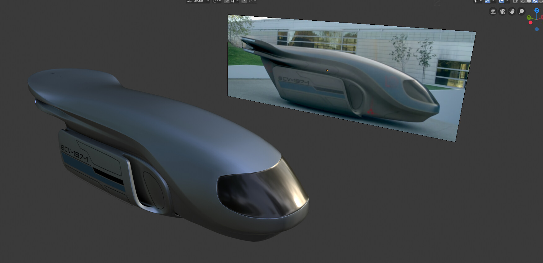Daniel Korican Portfolio - The Orville Shuttle WIP