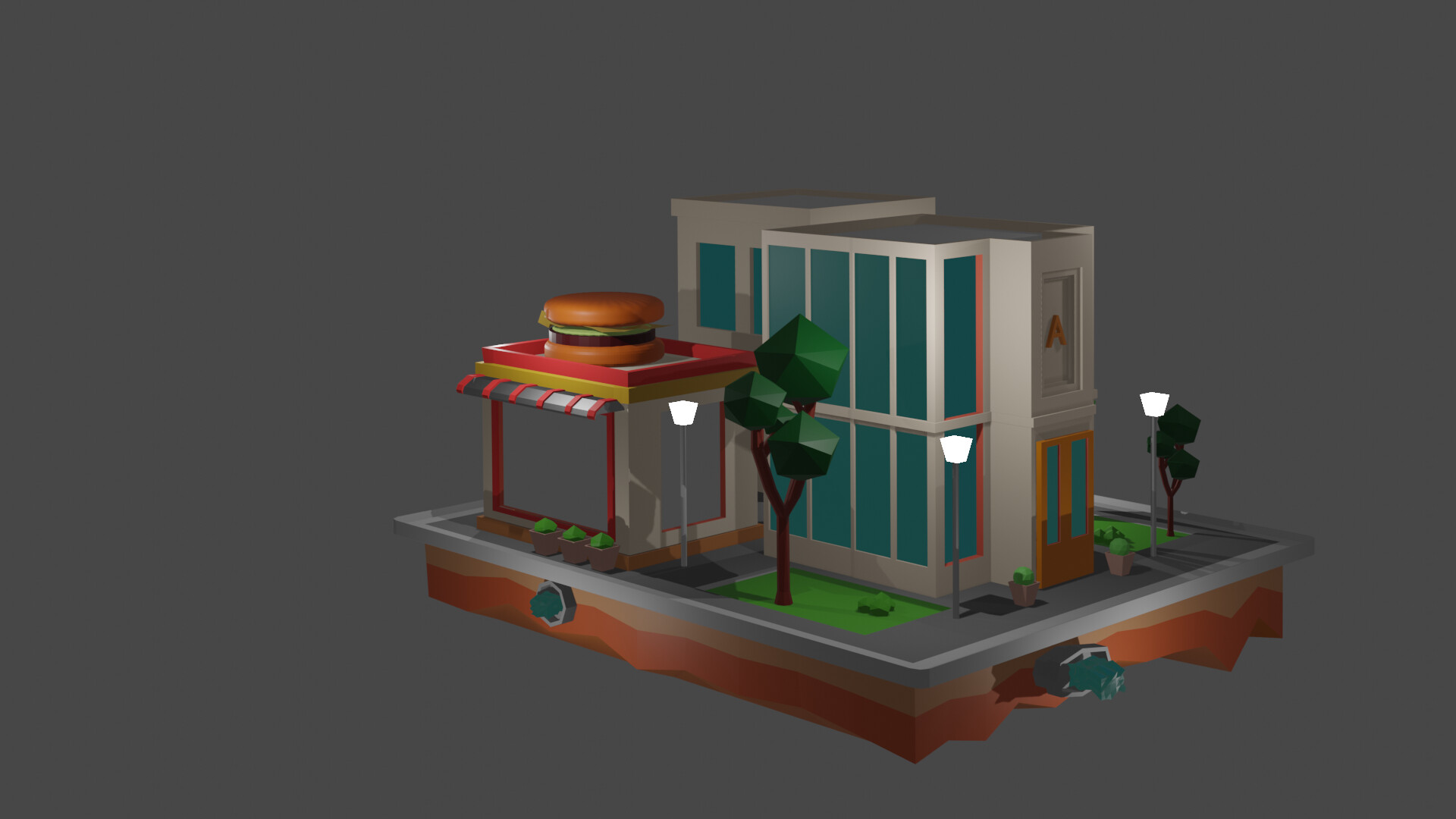 ArtStation - Low Poly Building Model