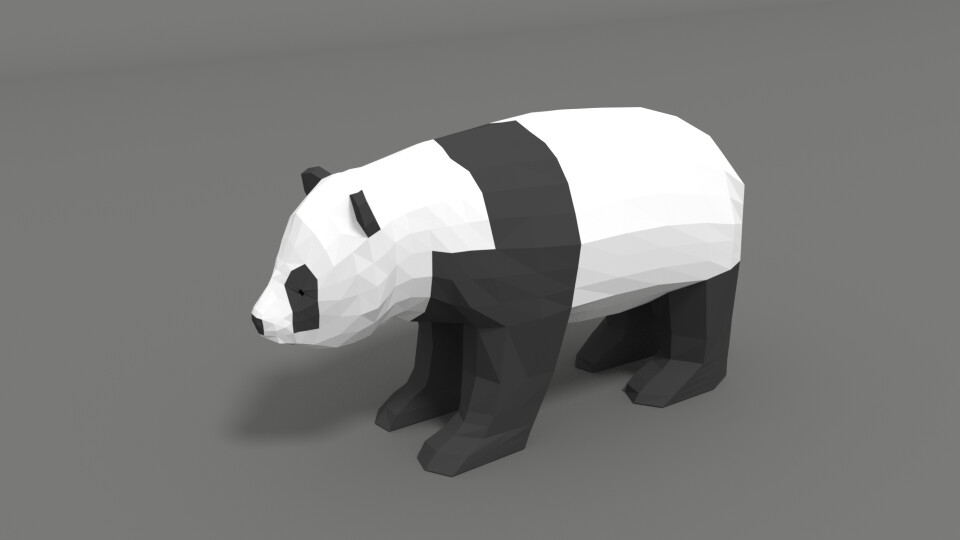 chroma 3D - Low Poly Cartoon Panda