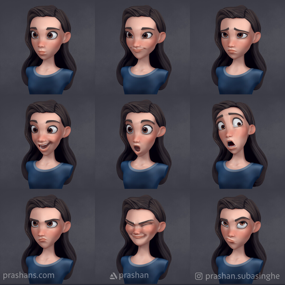 3D artist Prashan Subasinghe - Character Expressions