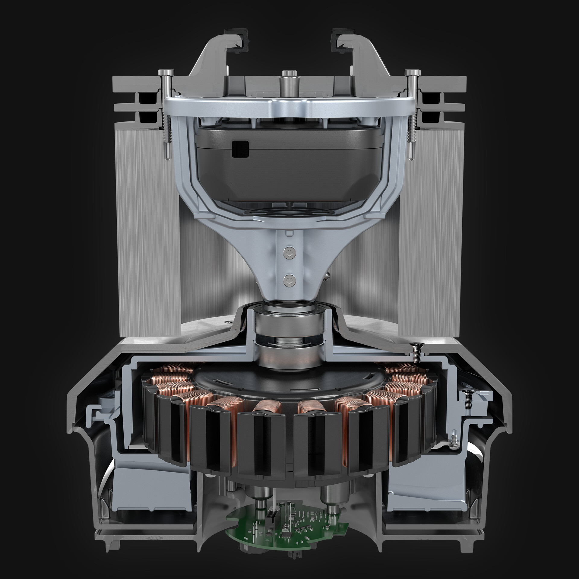ArtStation - Fan Motor Section View
