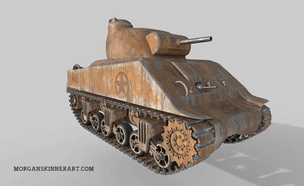 ArtStation - Sherman Tank Old Toy Texture