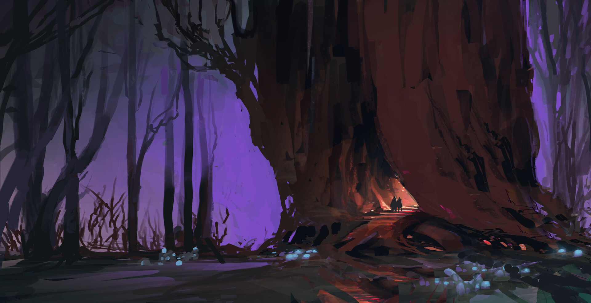 ArtStation - purple tree place