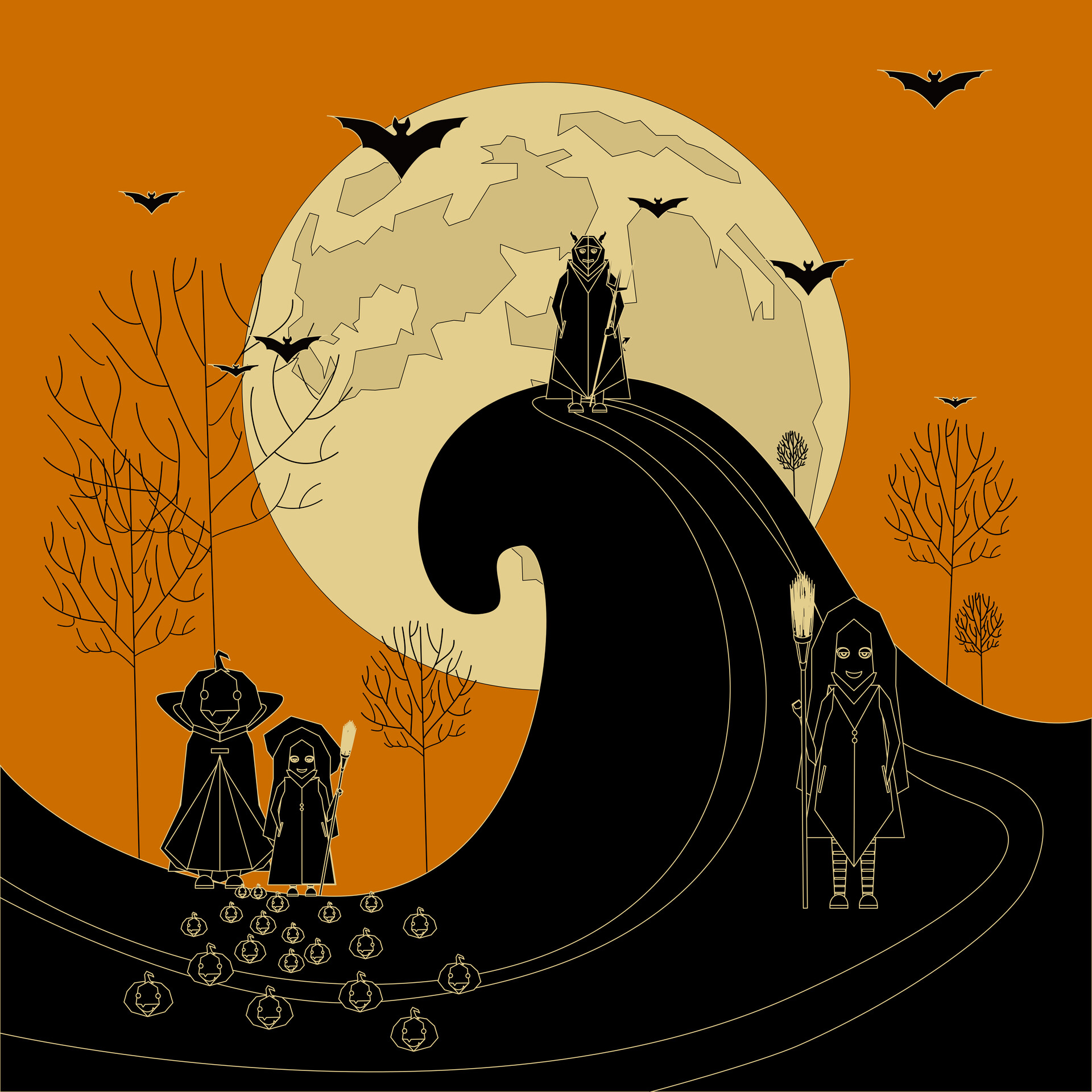 ArtStation - Halloween night.