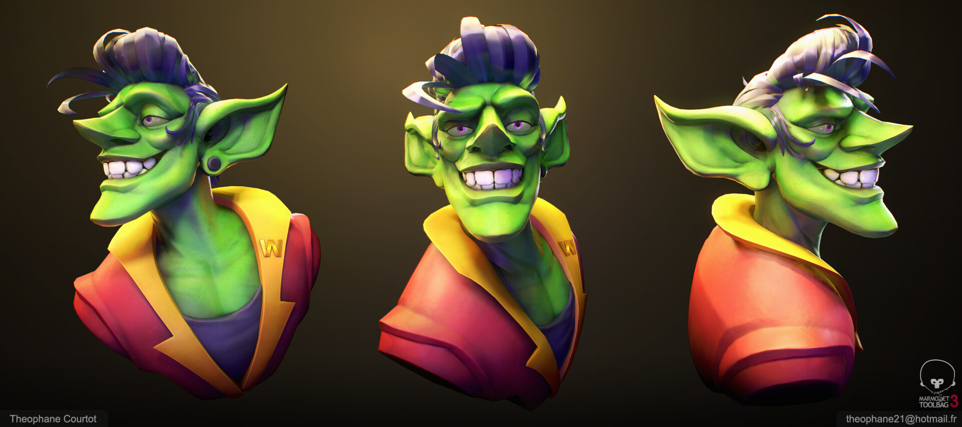 Theophane Courtot - Male Gobelin's Bust