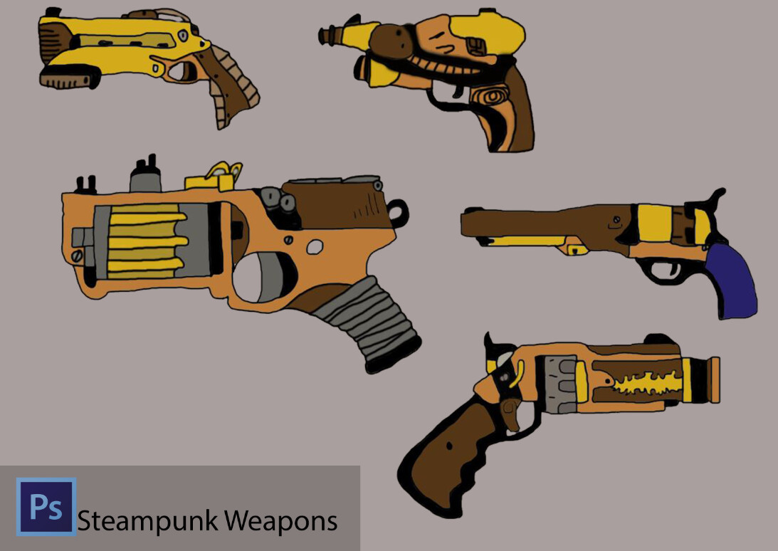ArtStation - Steampunk Weapons 3