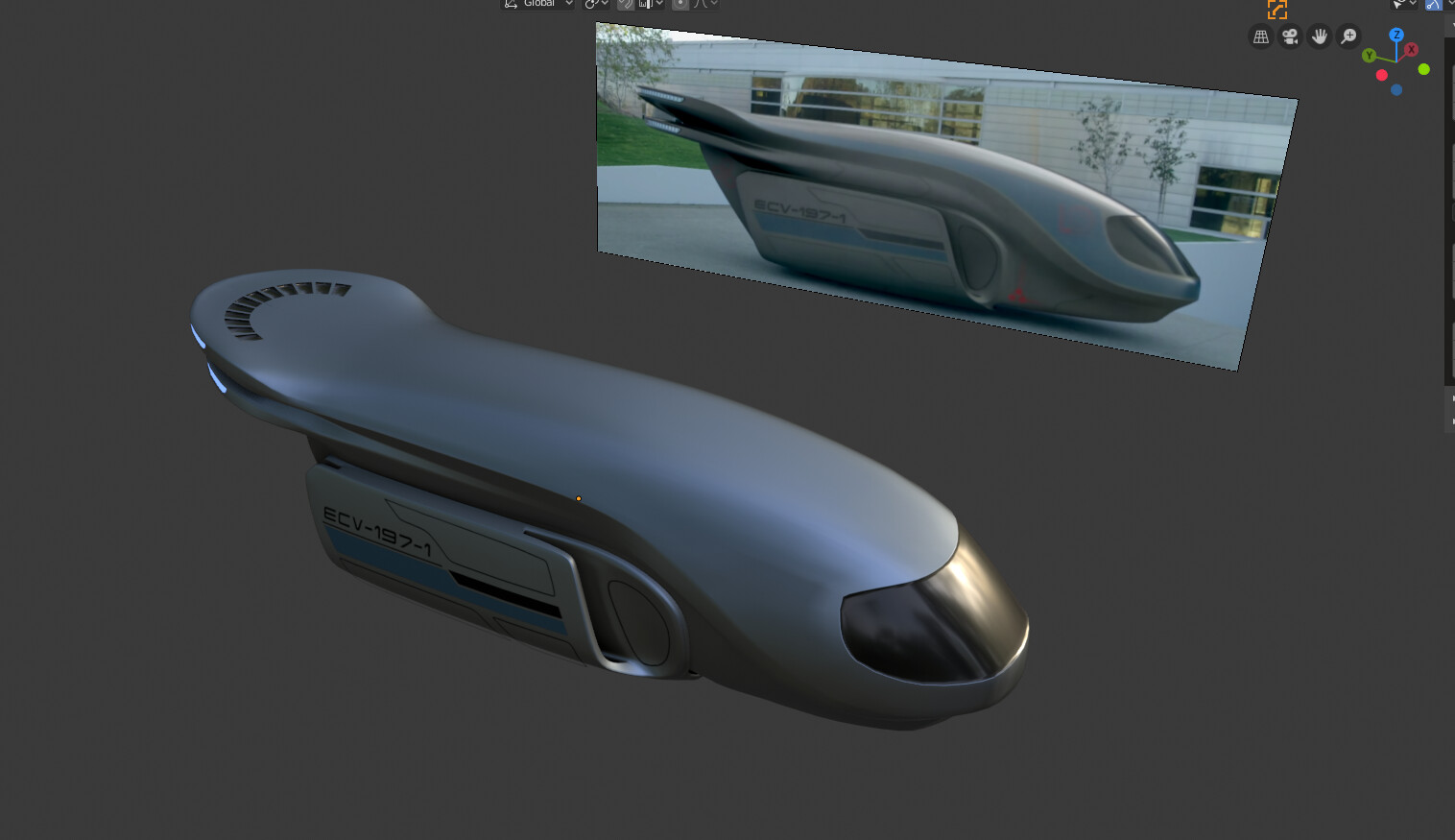 Daniel Korican Portfolio - The Orville Shuttle WIP