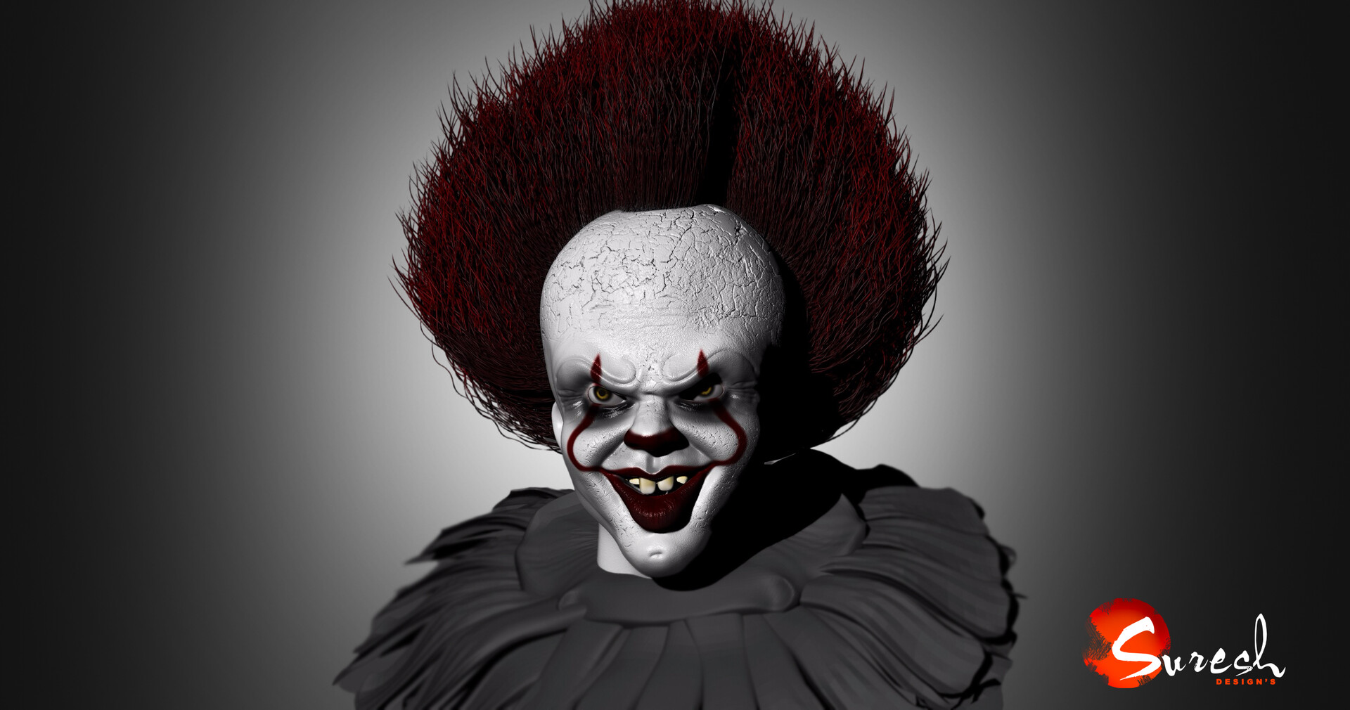 ArtStation - Character Name- Pennywise The clown _ movie name - IT