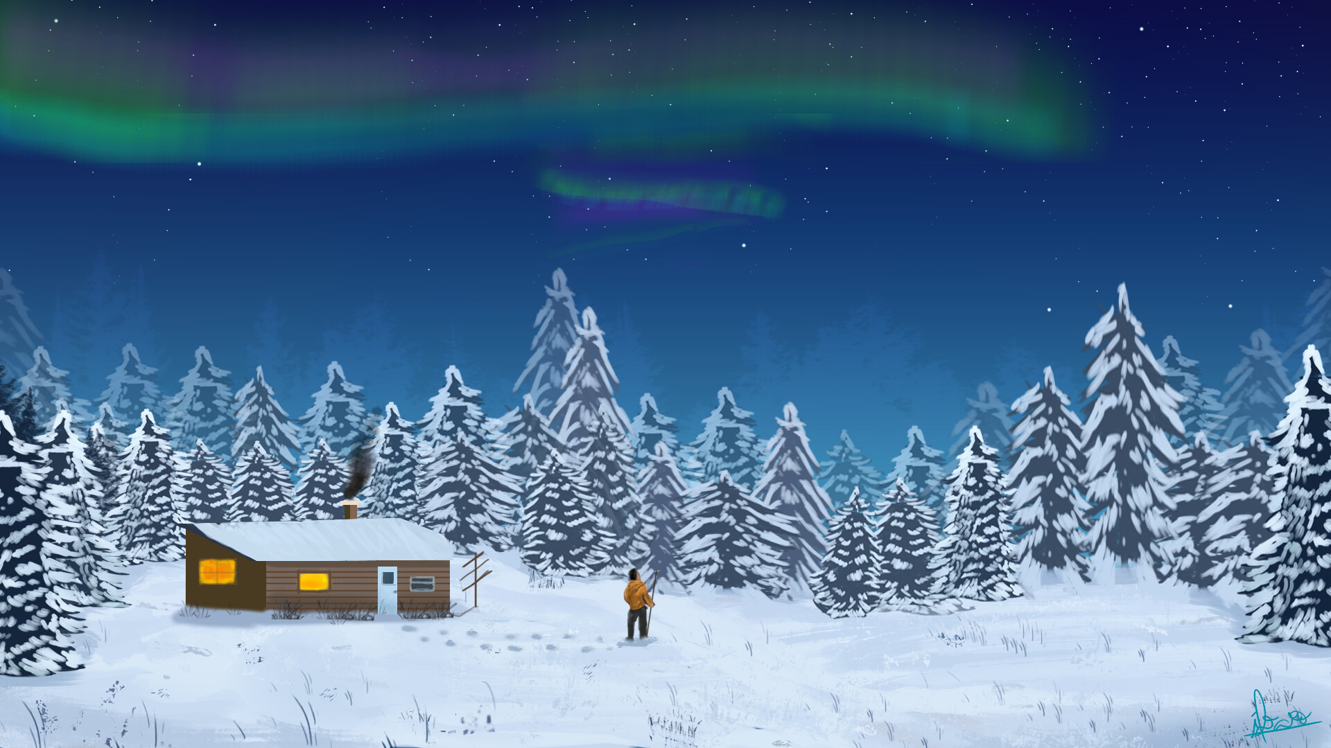 ArtStation - winter house