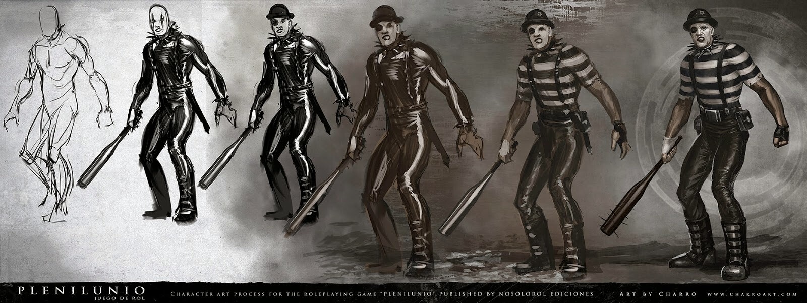 Javier Charro - Apocalypse characters for Plenilunio RPG