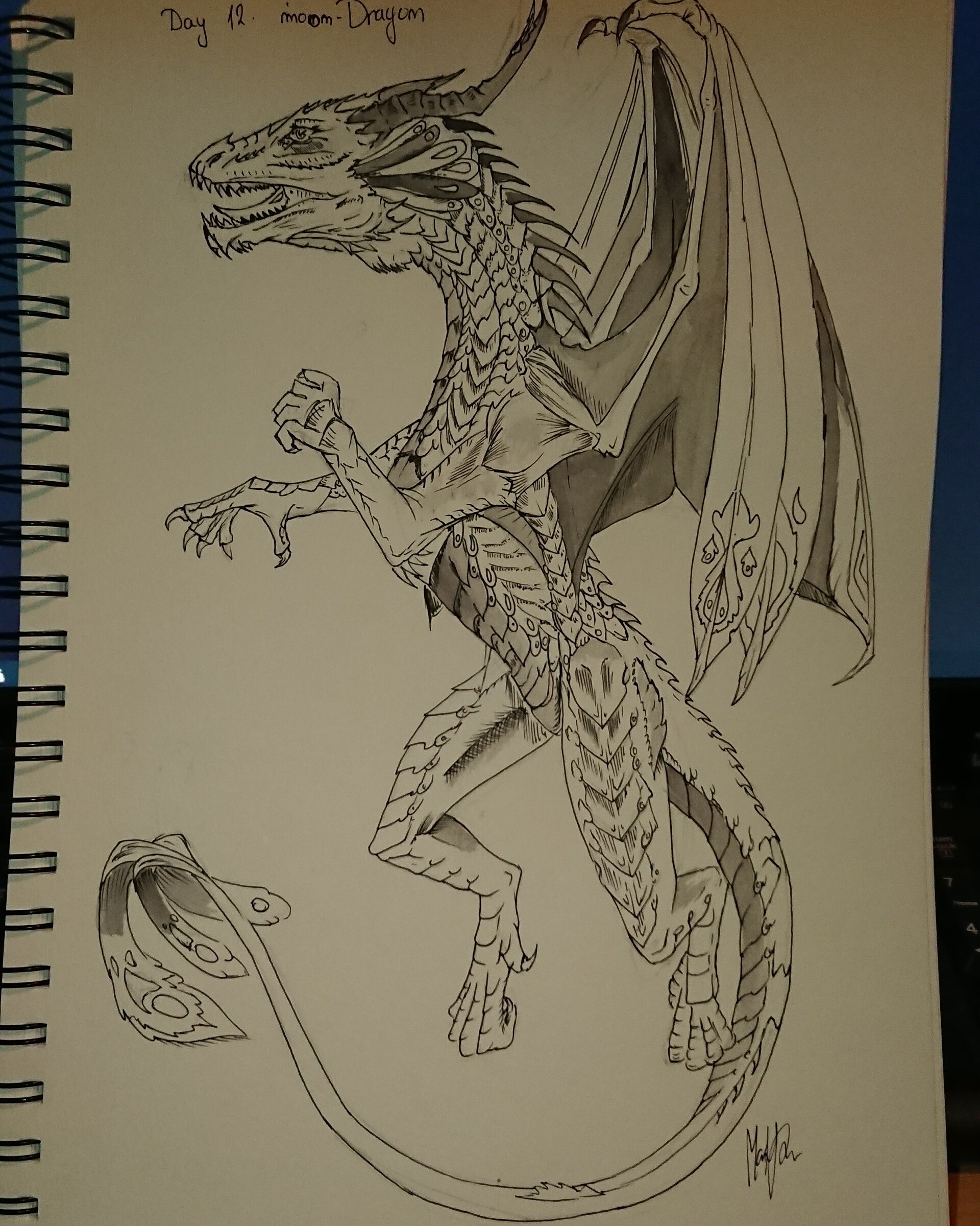 ArtStation - Day 12 of inktober Dragon