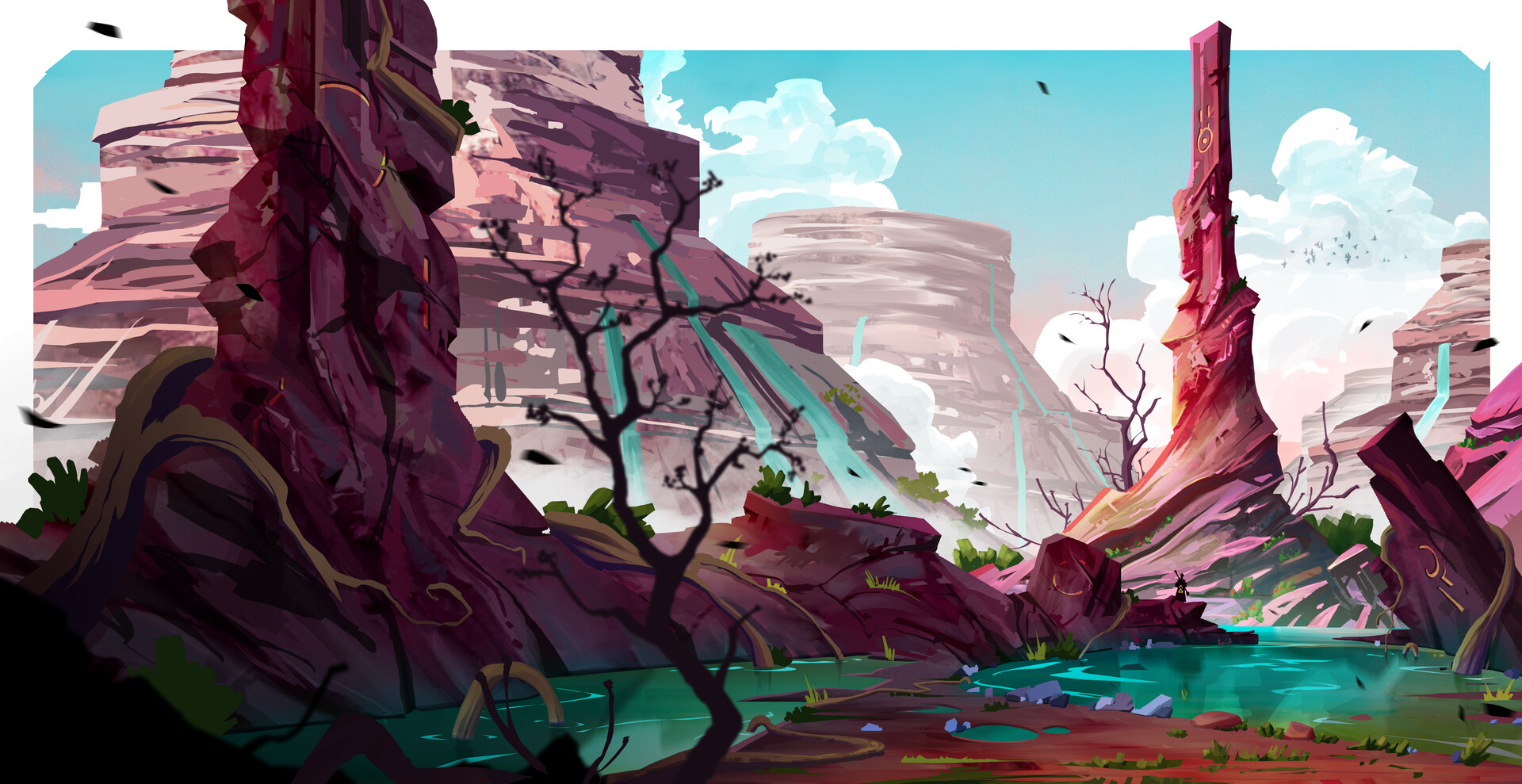 ArtStation - Ancient Runic Canyons