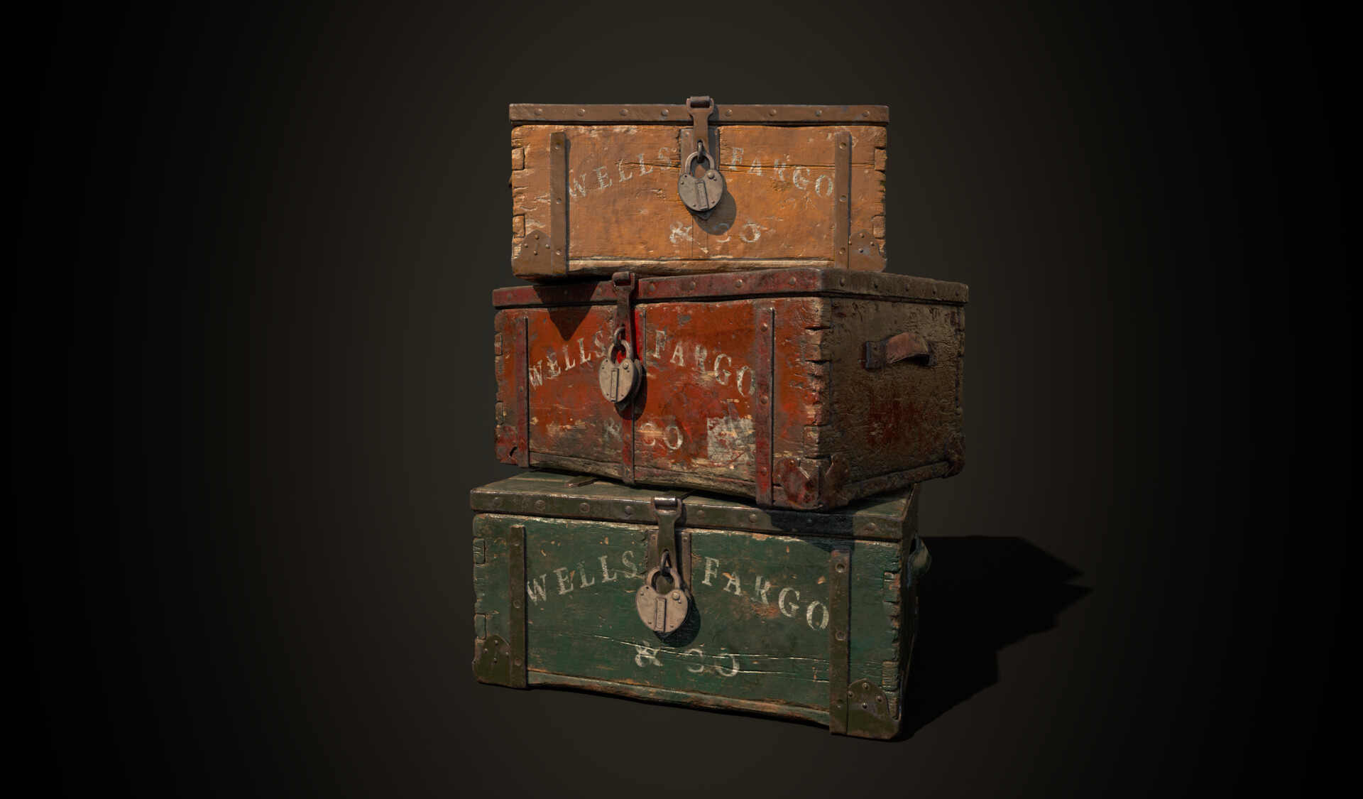 ArtStation - Colorful_wooden_box