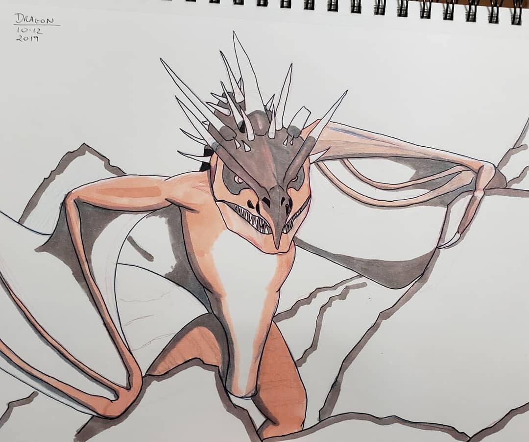 ArtStation - Inktober - Dragon