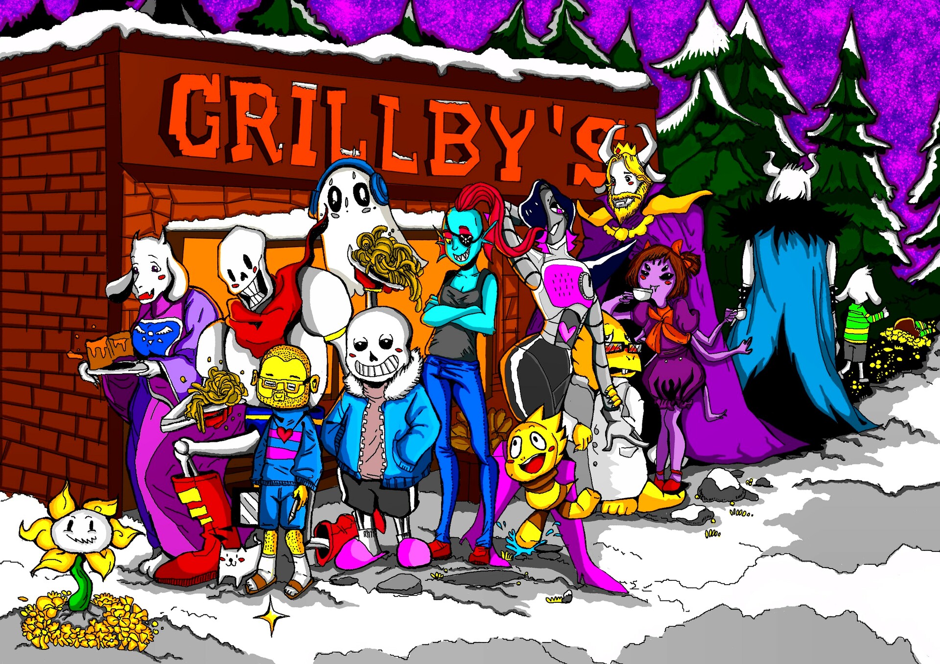 ArtStation - Undertale Grillby's