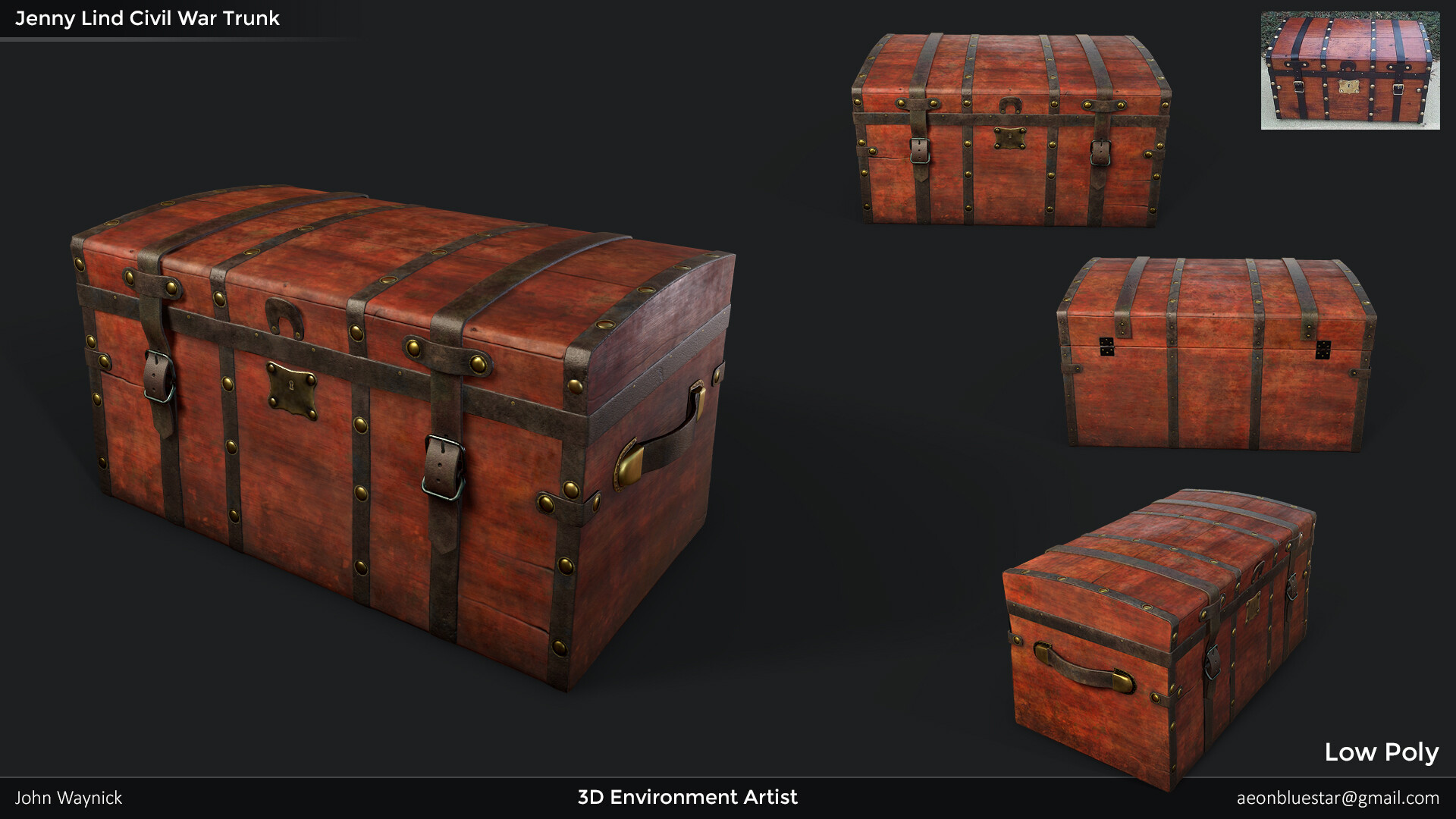John Waynick: Environment Artist - Jenny Lind Civil War Era Trunk
