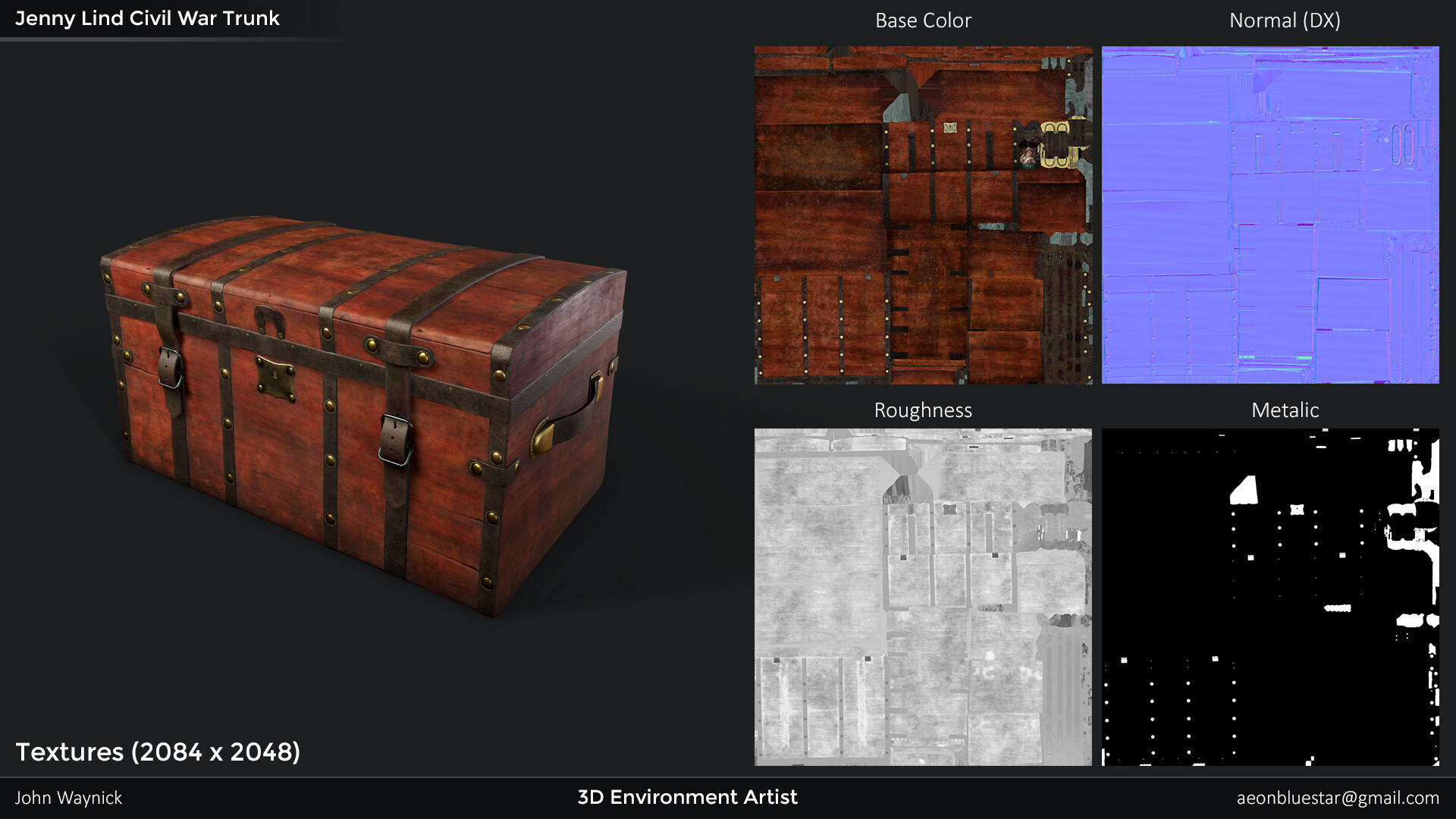 John Waynick: Environment Artist - Jenny Lind Civil War Era Trunk