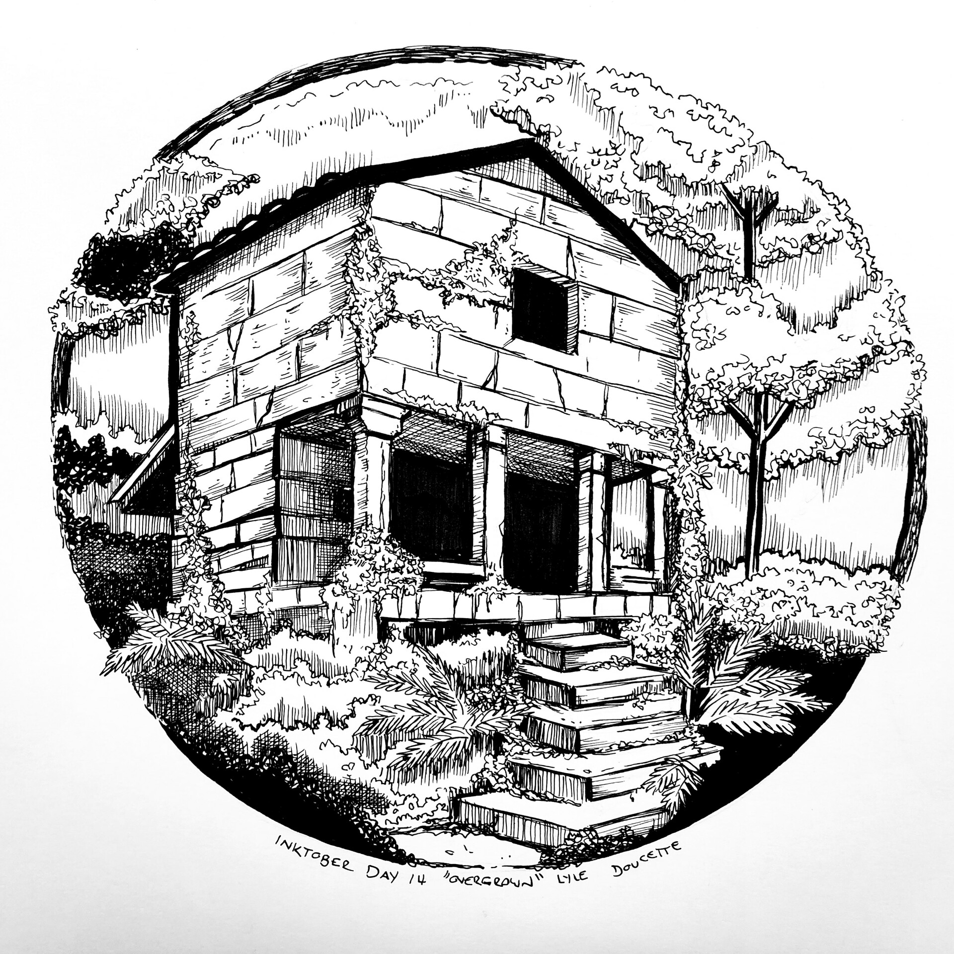 ArtStation - Inktober2019 Day 14 "Overgrown"