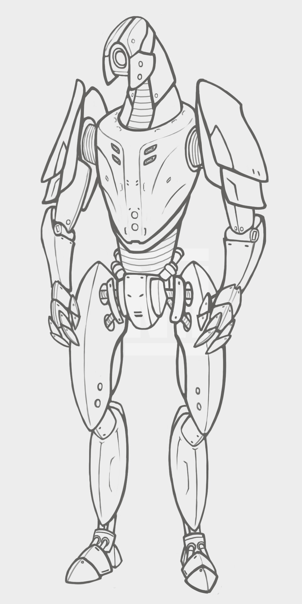 star wars super battle droid coloring page