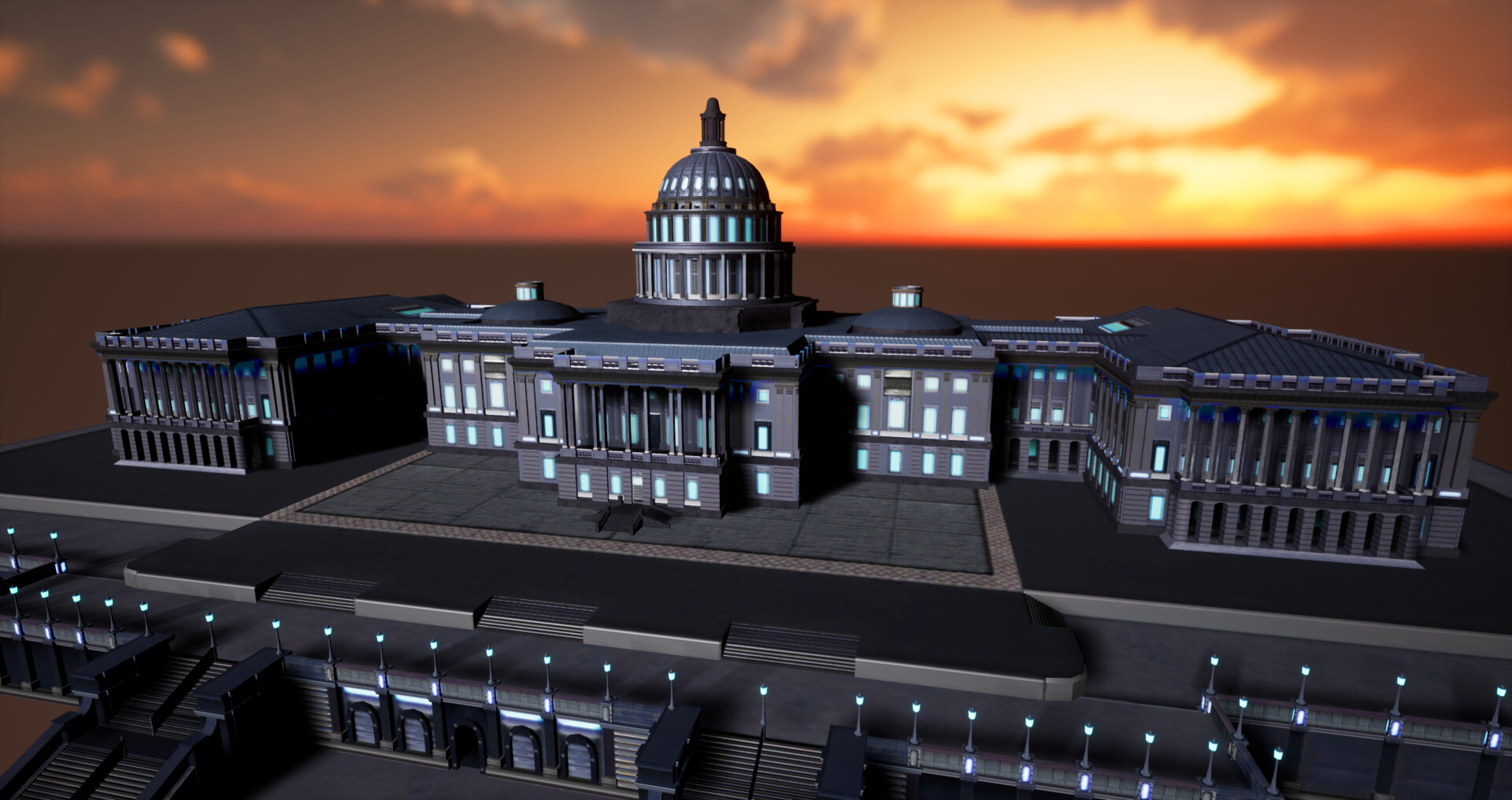 Matvei Astapenko - Mobile game Sci-Fi US Capitol
