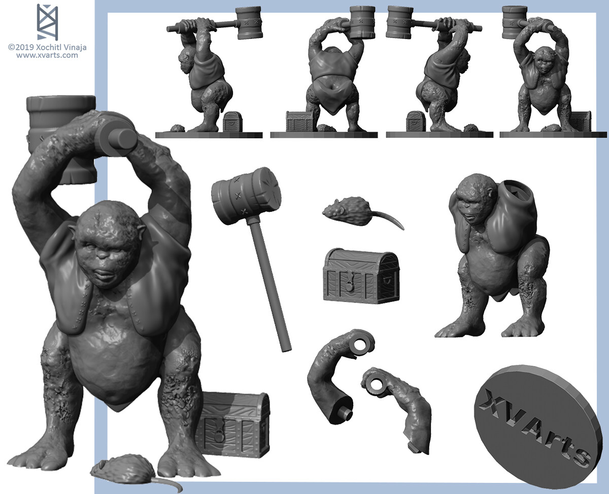 ArtStation - Troll 32mm Miniature