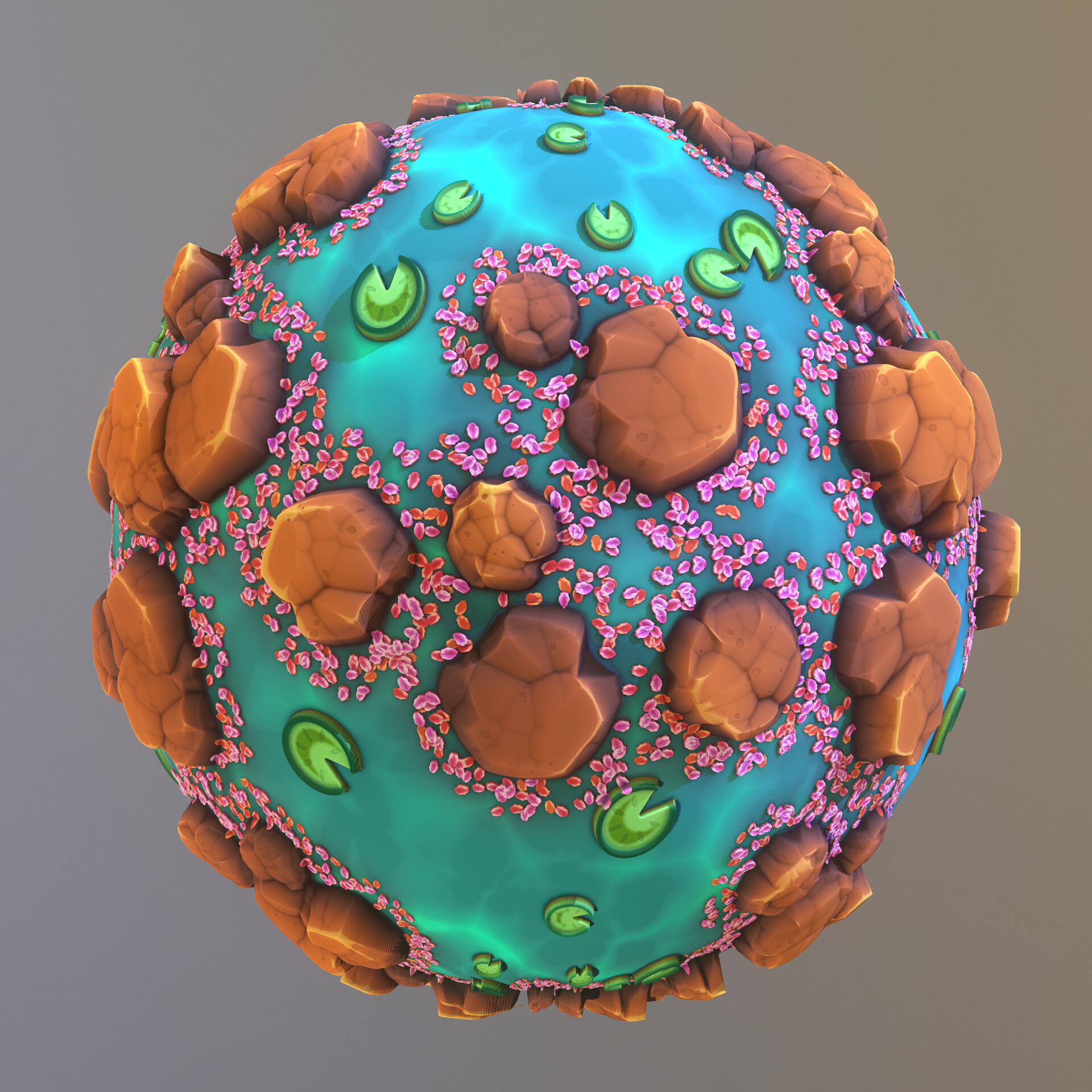 ArtStation - Substance - Stylised Pond