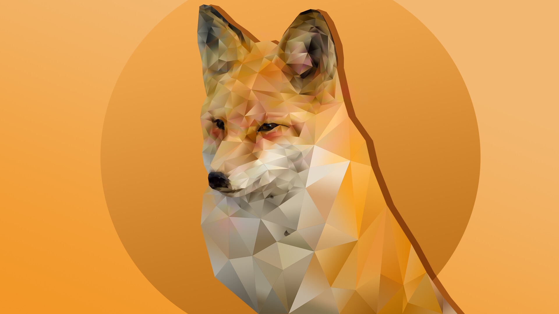 ArtStation - Low Poly | Polygon Art Fox Portrait