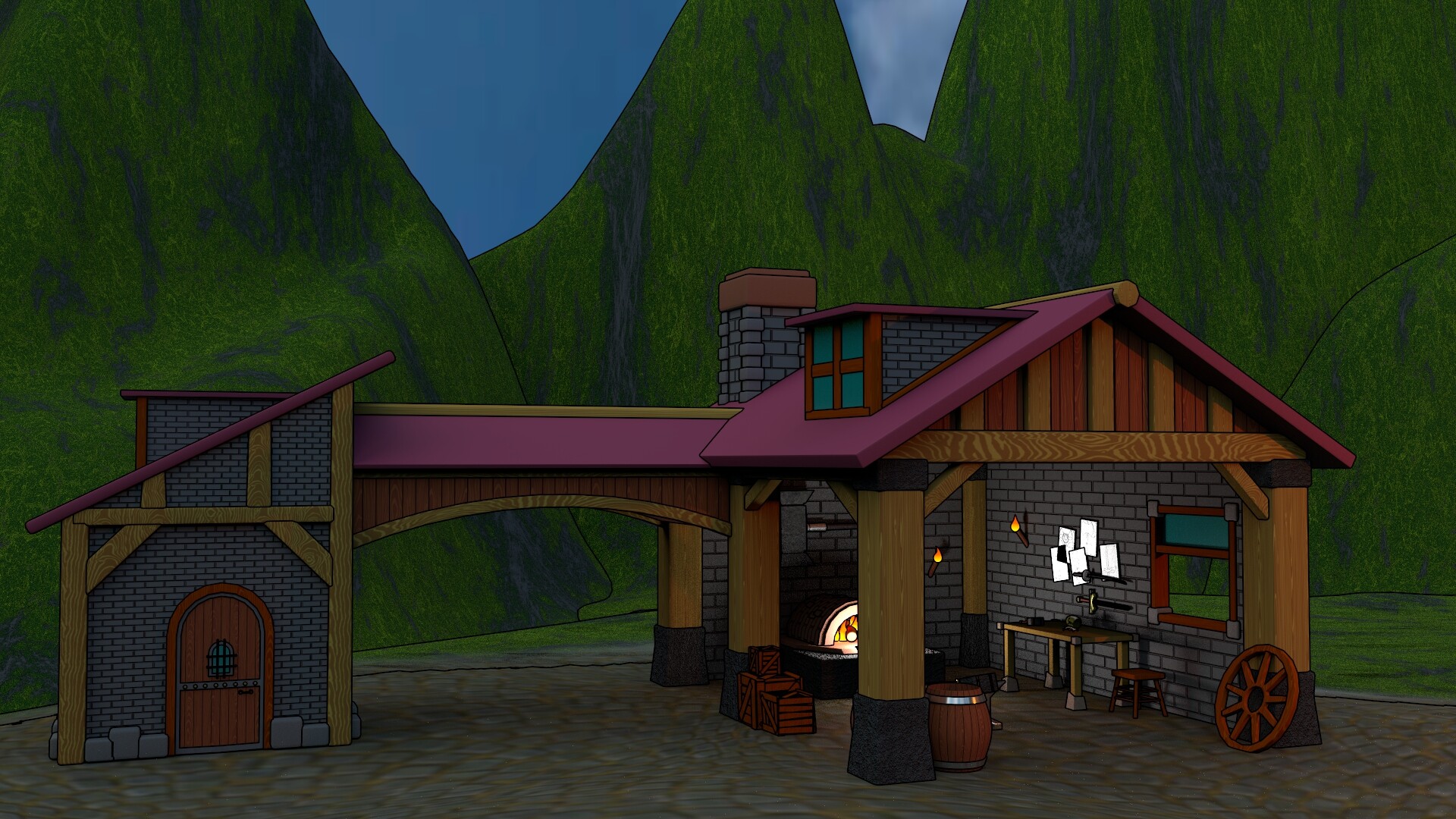 ArtStation - Cartoon Town