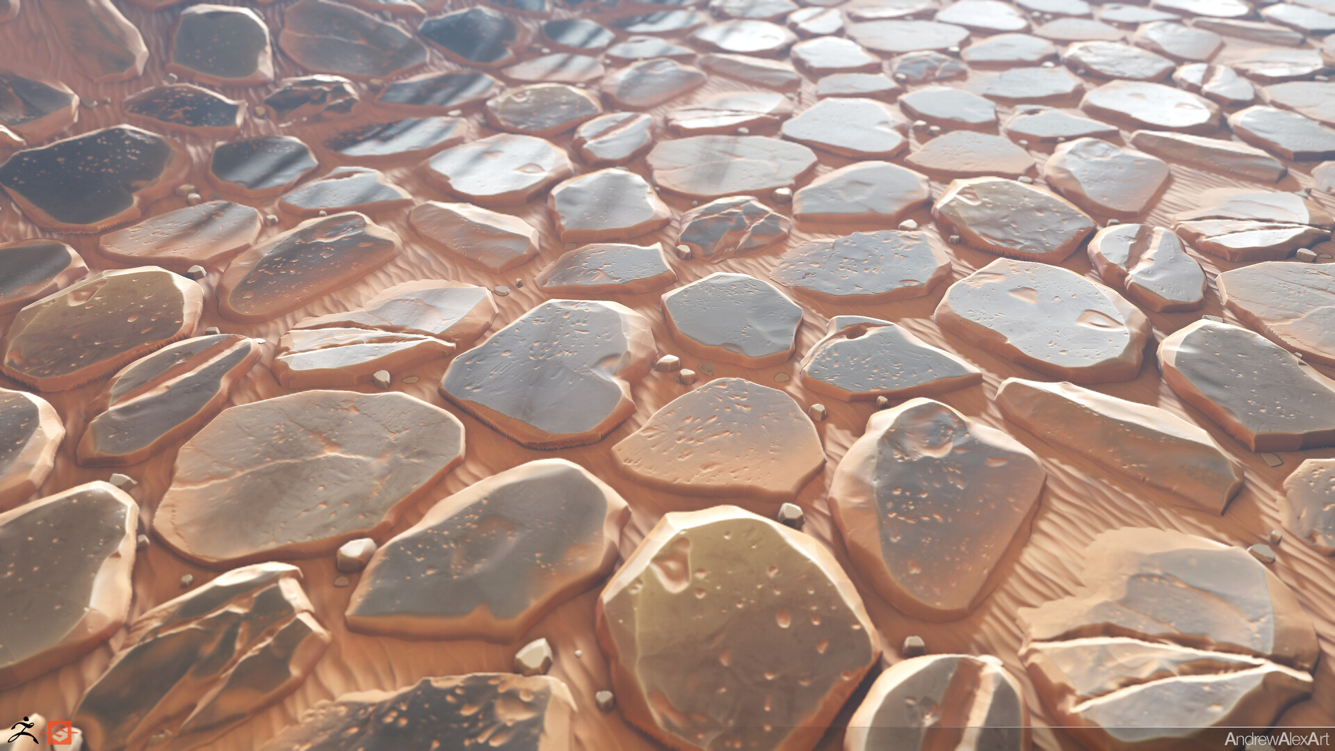 ArtStation - Stylized stone ground