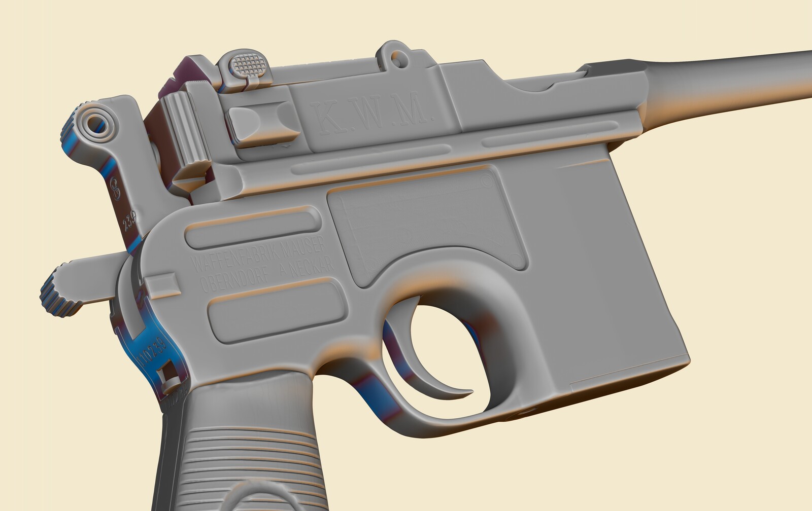 Leszek "Nivellen" Kiryłowicz - Mauser C96 Broomhandle - Red 9 - High Poly