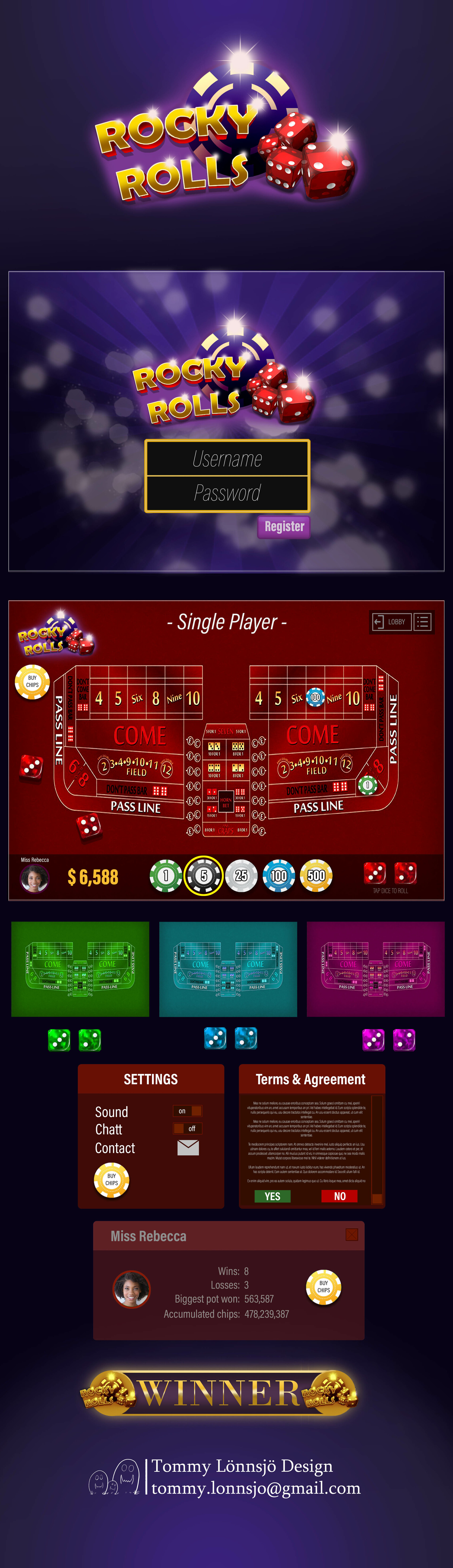 ArtStation - UI concept Online Casino