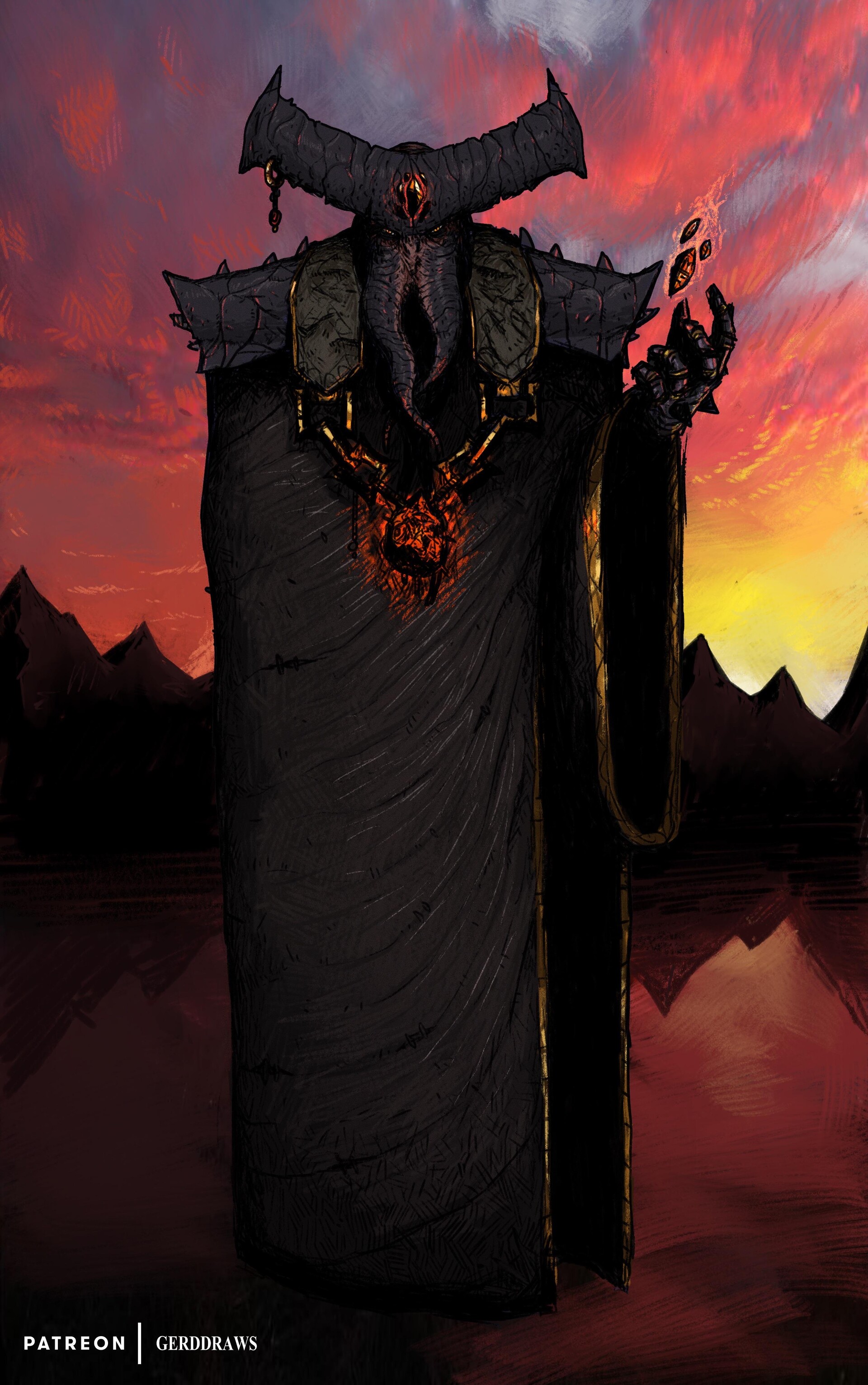 ArtStation - Athtar, Herald of The Dead one