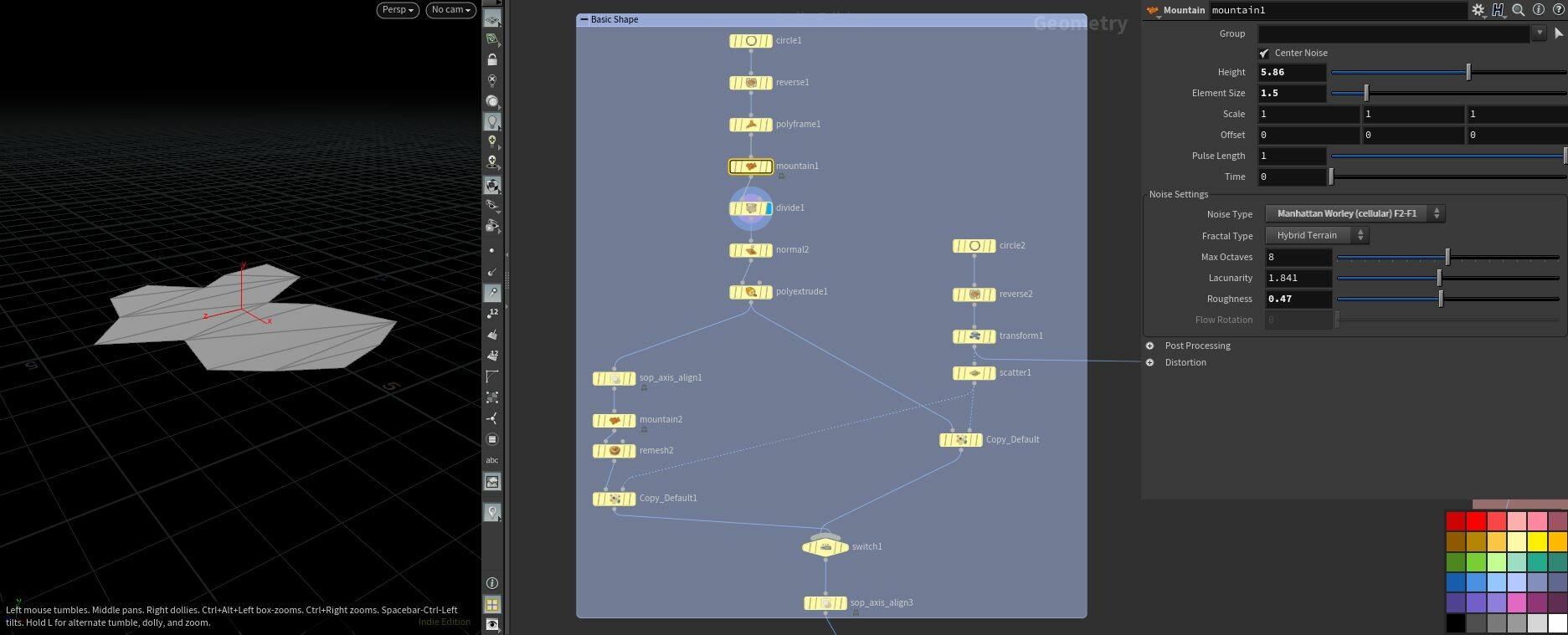 Logan Duffy - Large Unique Procedural Rocks In Houdini