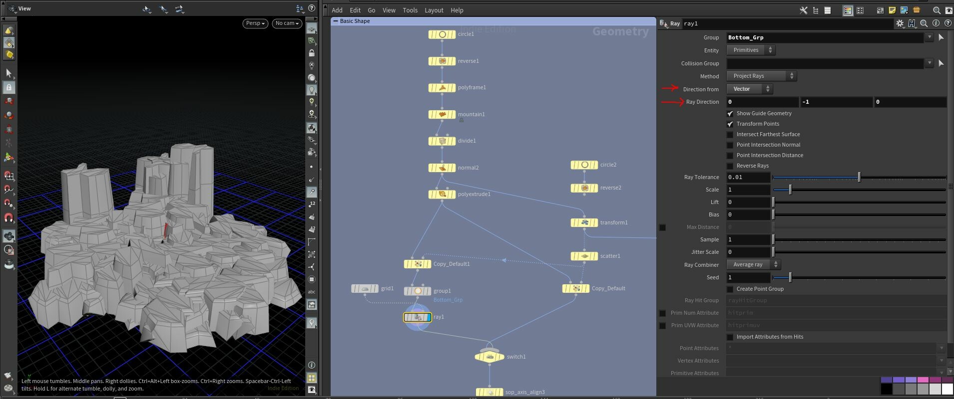 Logan Duffy - Large Unique Procedural Rocks In Houdini