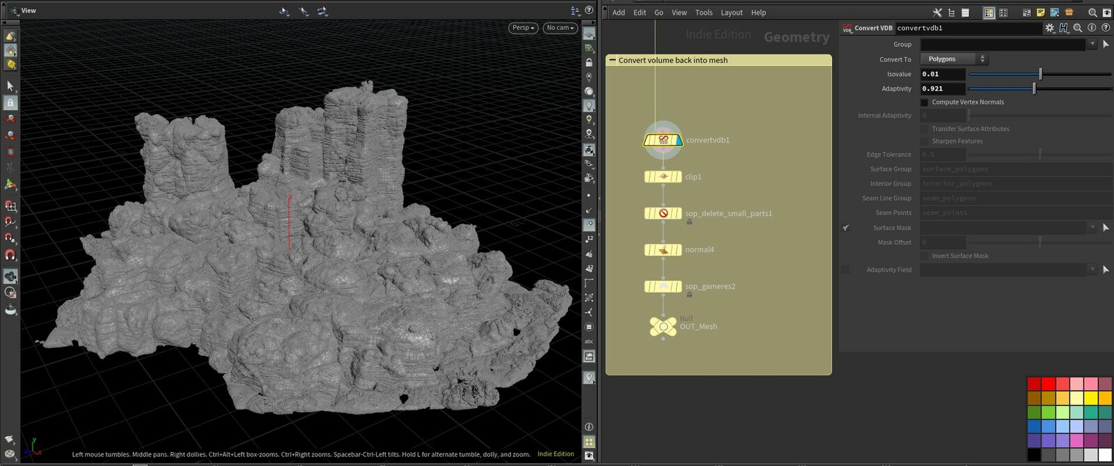 Logan Duffy - Large Unique Procedural Rocks In Houdini