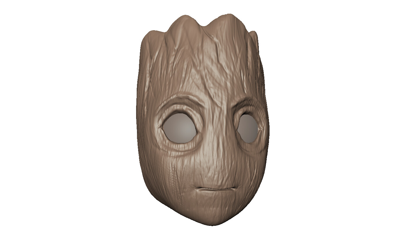 ArtStation - Baby Groot Head Sculpt