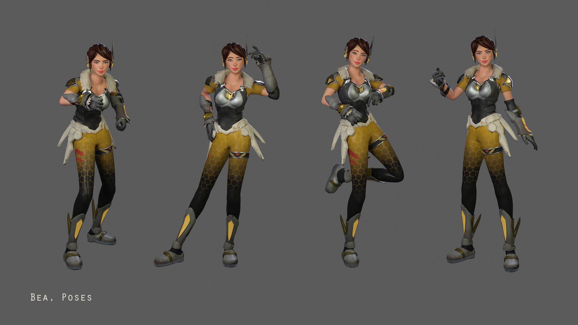 Pamphylia Tan - Bea - Character model in Overwatch Style