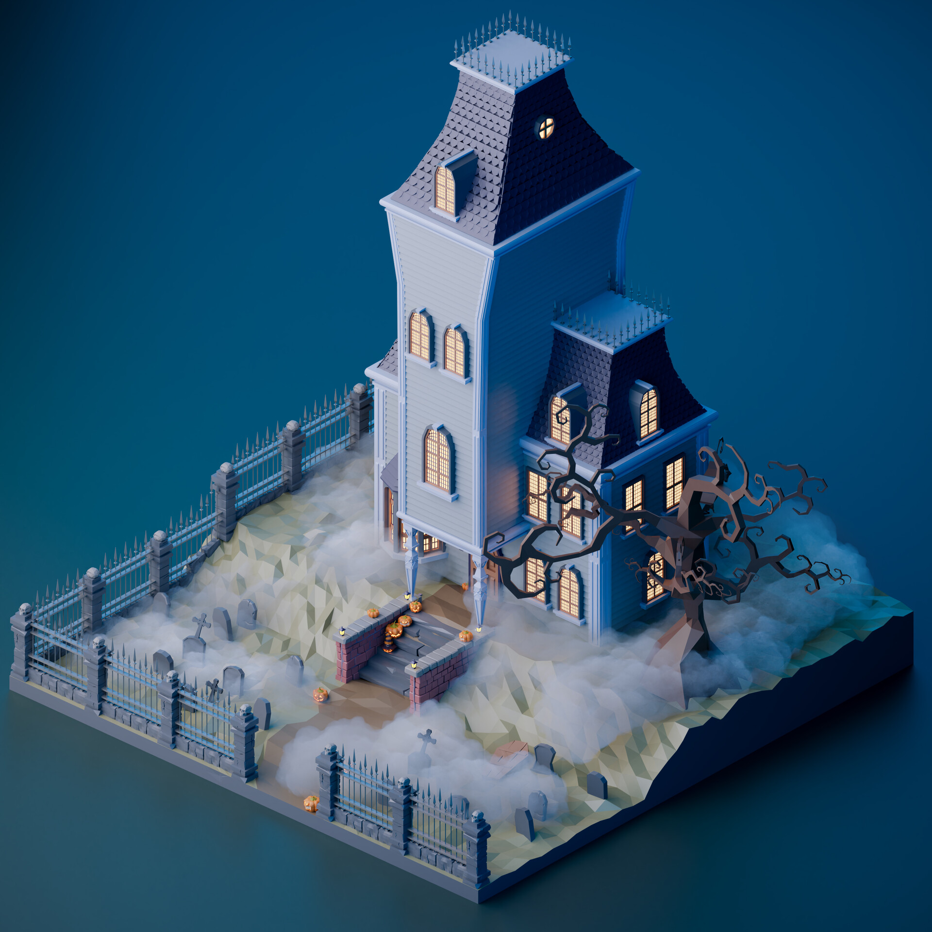 ArtStation - Halloween 2019 - Low Poly 3D