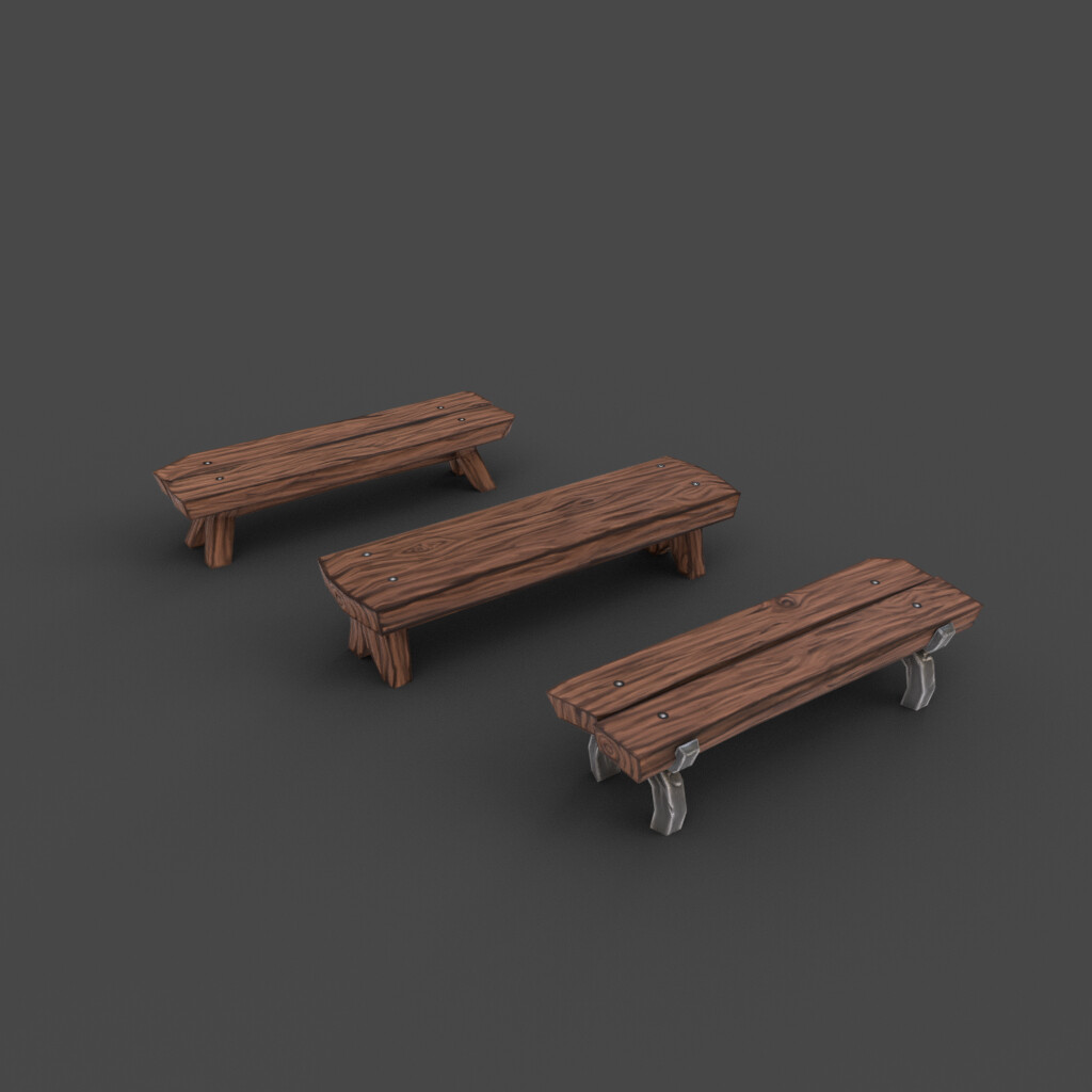 ArtStation - Benches (low poly)