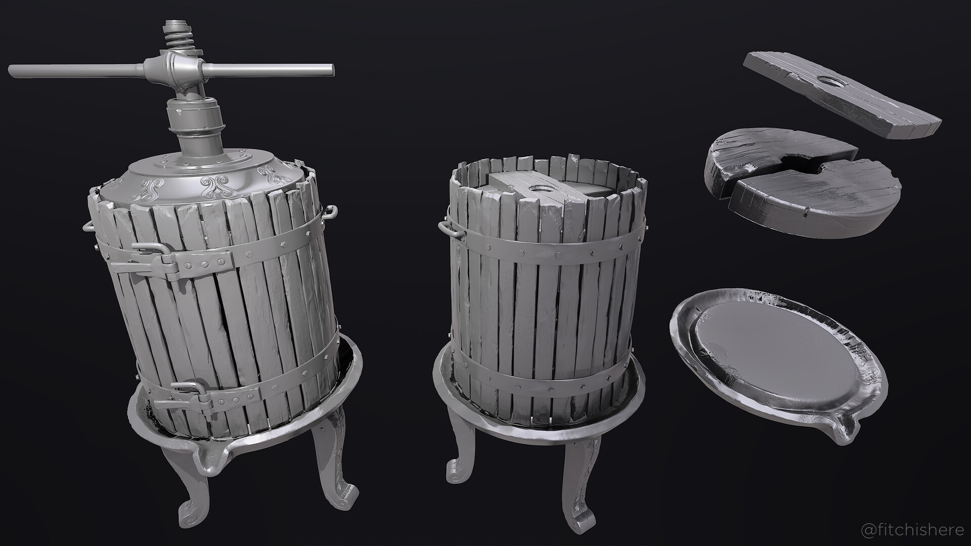 FitchIsHere - Eric J Fitch's 3D Art Portfolio - Wine Barrel