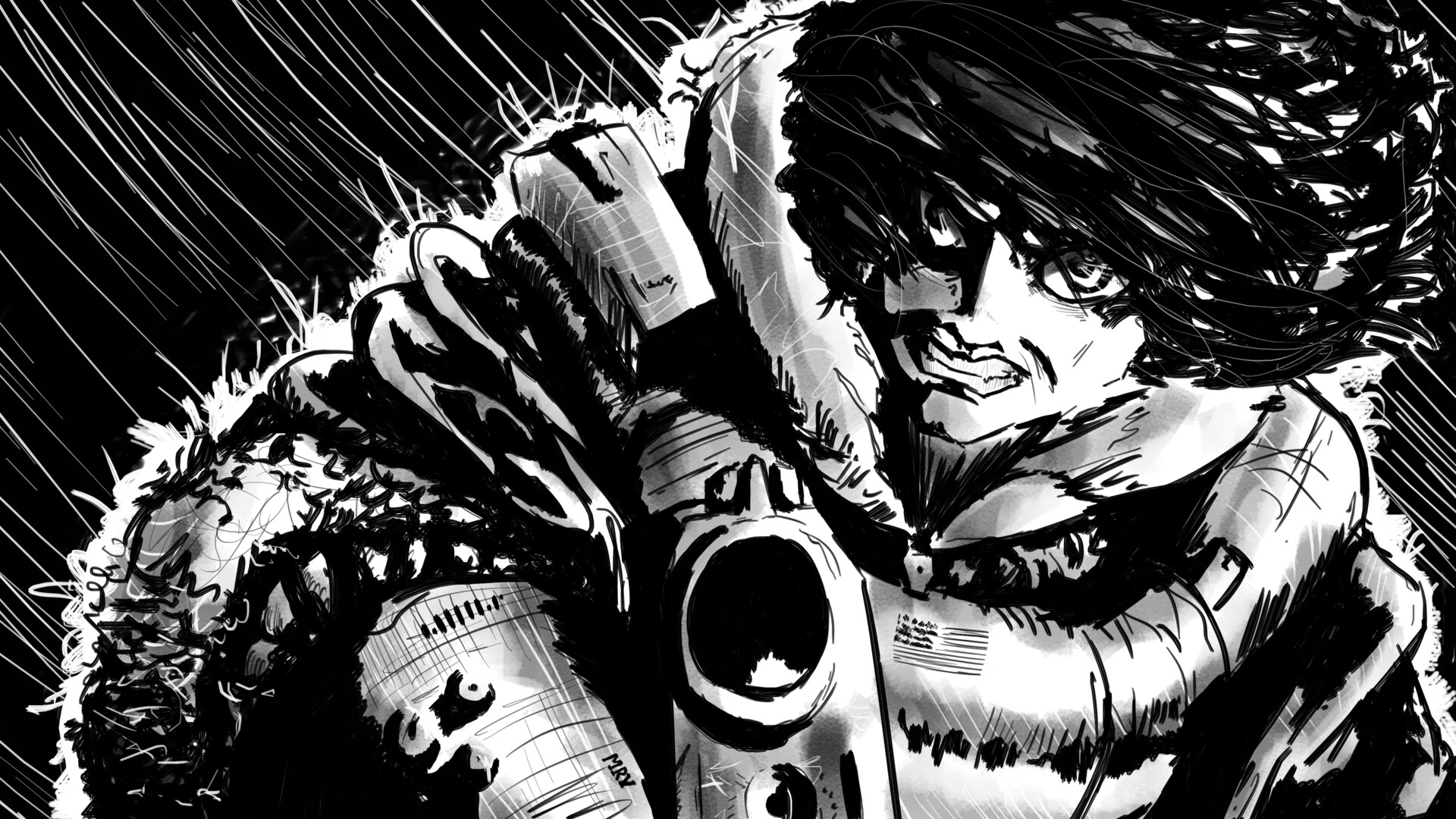 Delusional Caveman - Concept artwork of a character Simon Fury