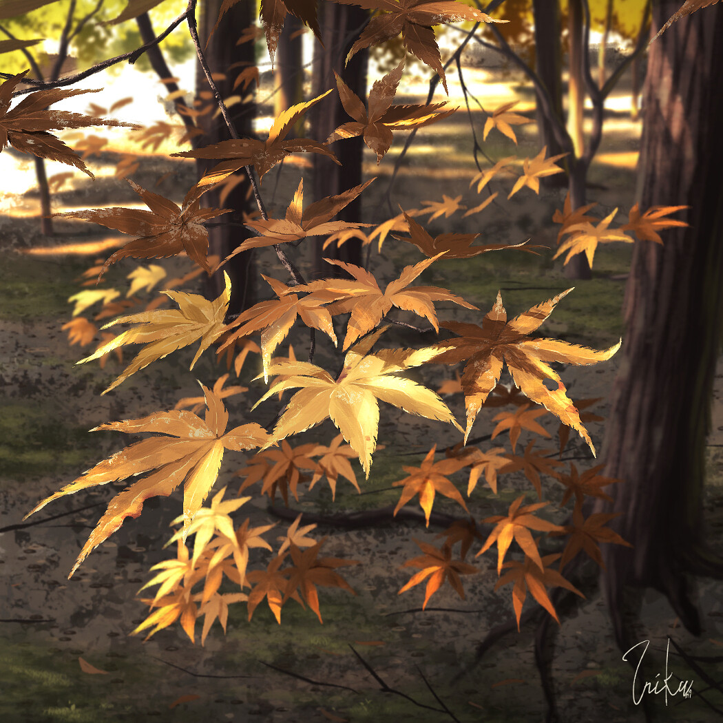ArtStation - Autumn leaves